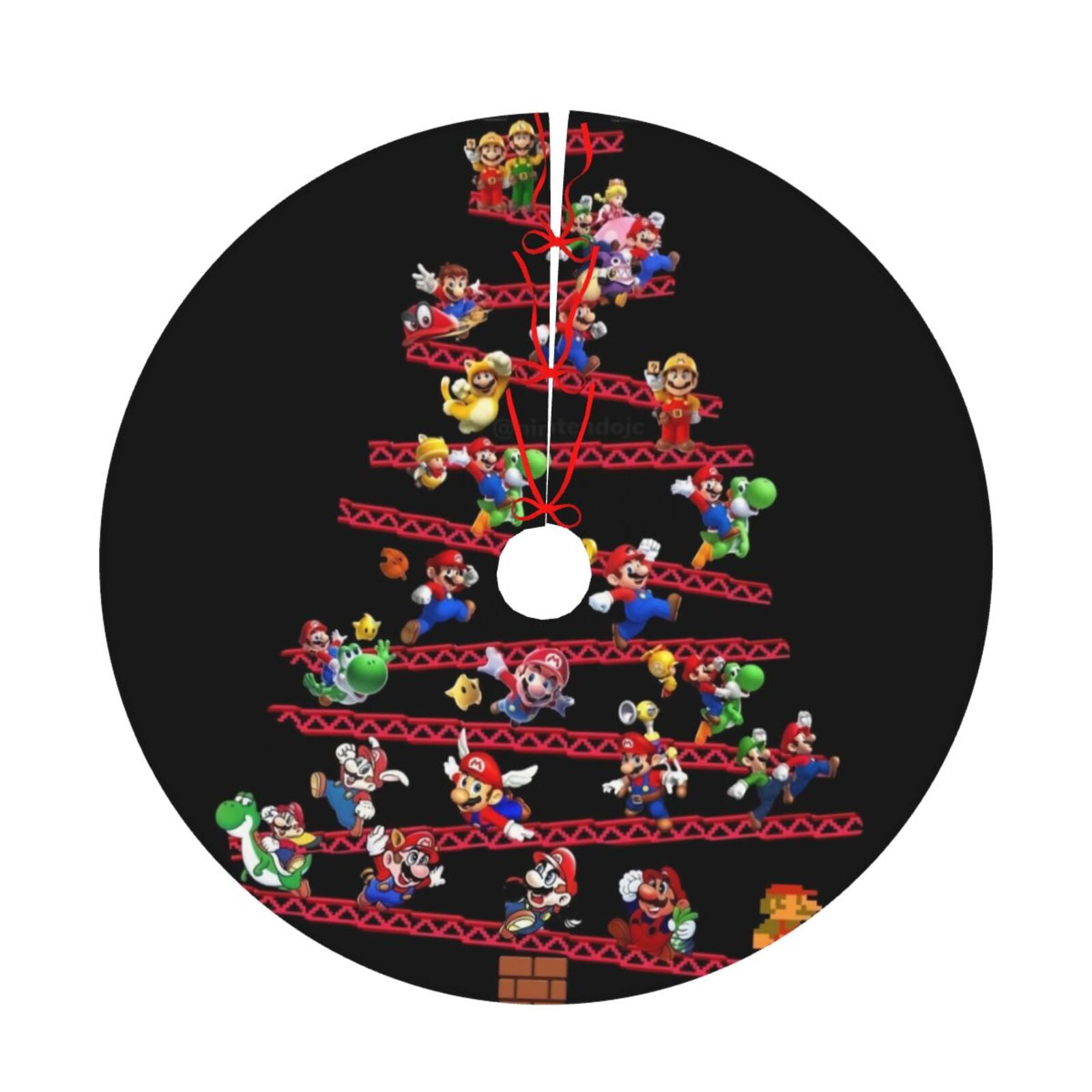 Super-Mario Christmas Tree Christmas Tree Skirt 48 Inch,Soft and Funny ...