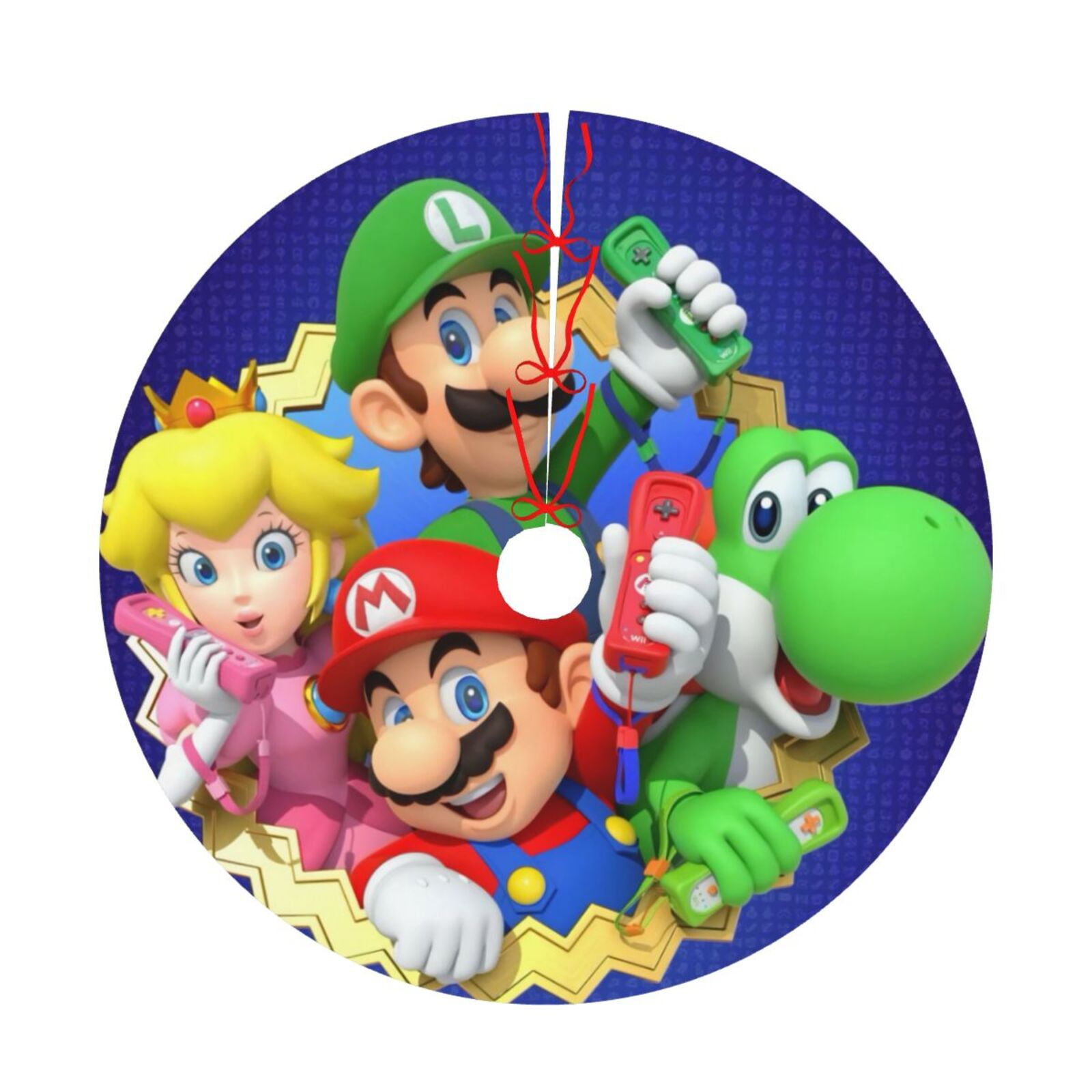Super-Mario Christmas Tree Skirt 36 Inch,Soft and Funny Merry Christmas ...