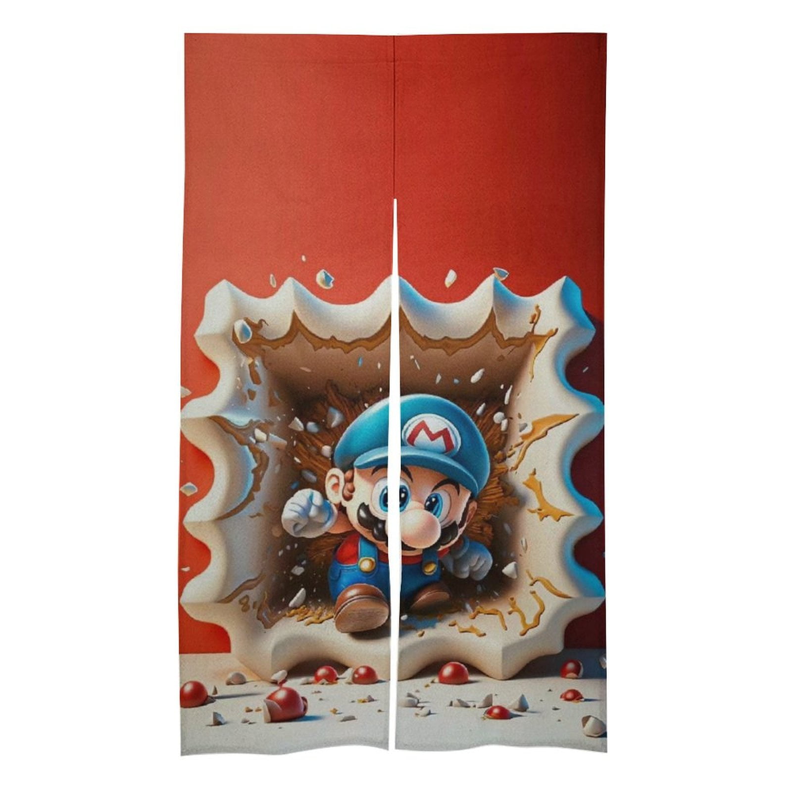 Super Mario Christmas children's door curtain set partition dressing ...