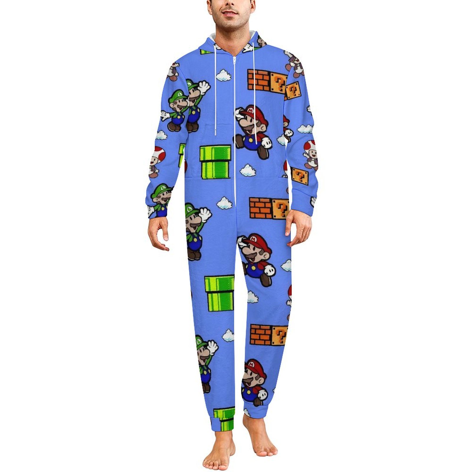 Super Mario Christmas onesies Men's pajamas M - Walmart.com