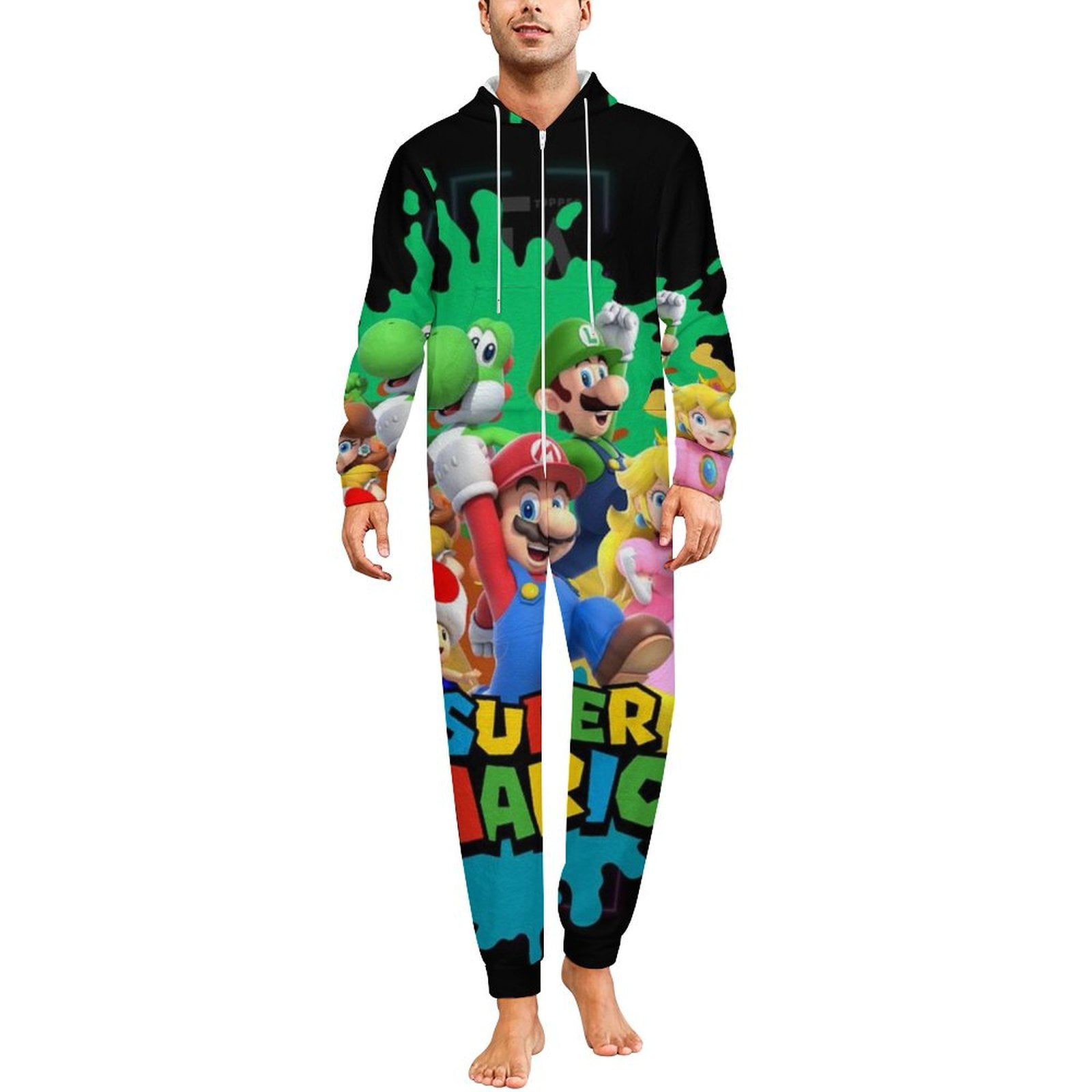 Super Mario Christmas onesies Men's pajamas M - Walmart.com