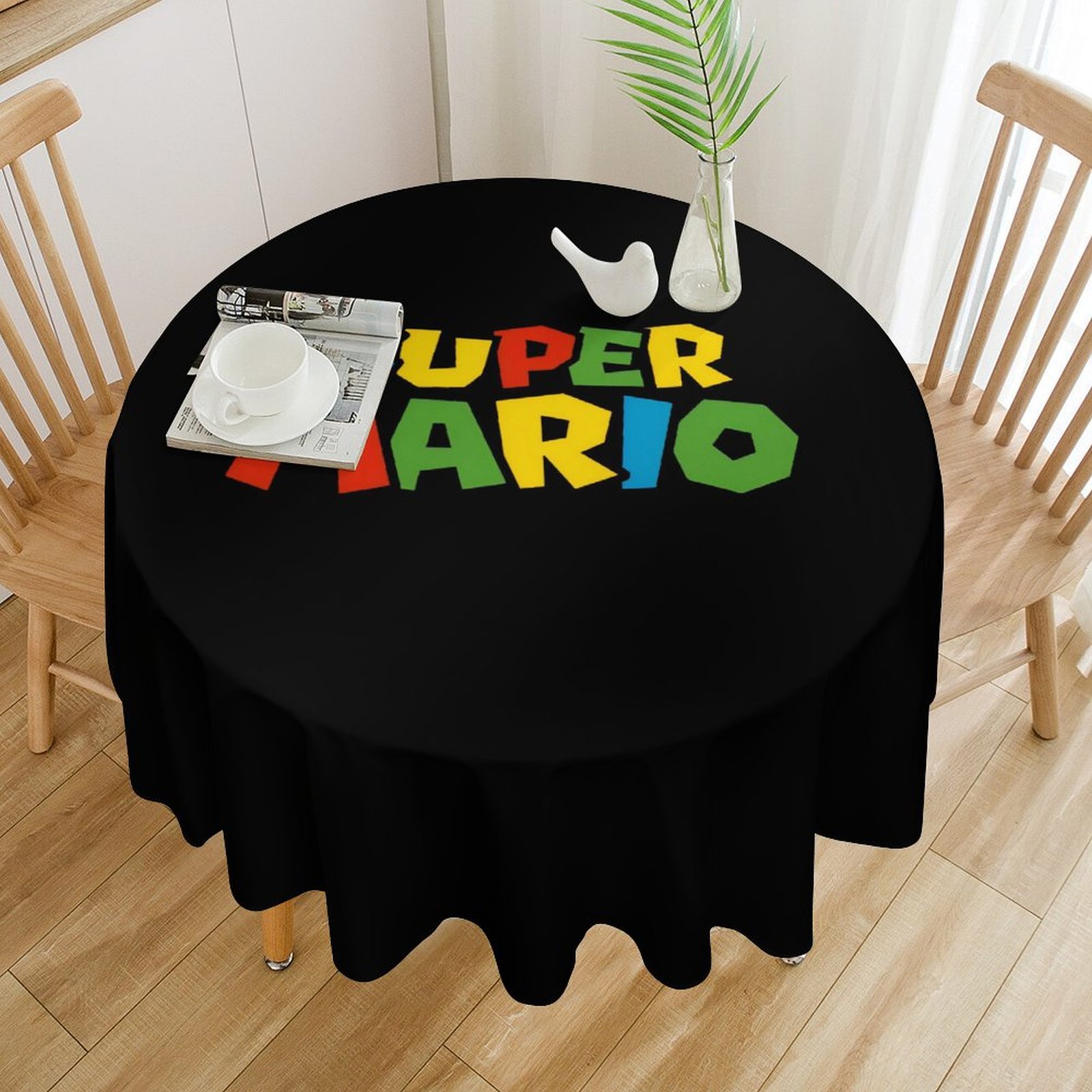 Super Mario Christmas round plastic waterproof tablecloth 70x70in ...