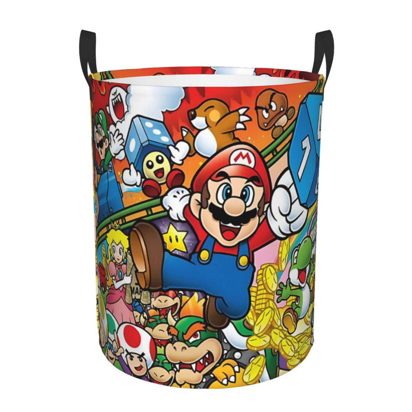 Super Mario Circular Hamper Laundry Basket Dirty Clothes Basket Storage ...