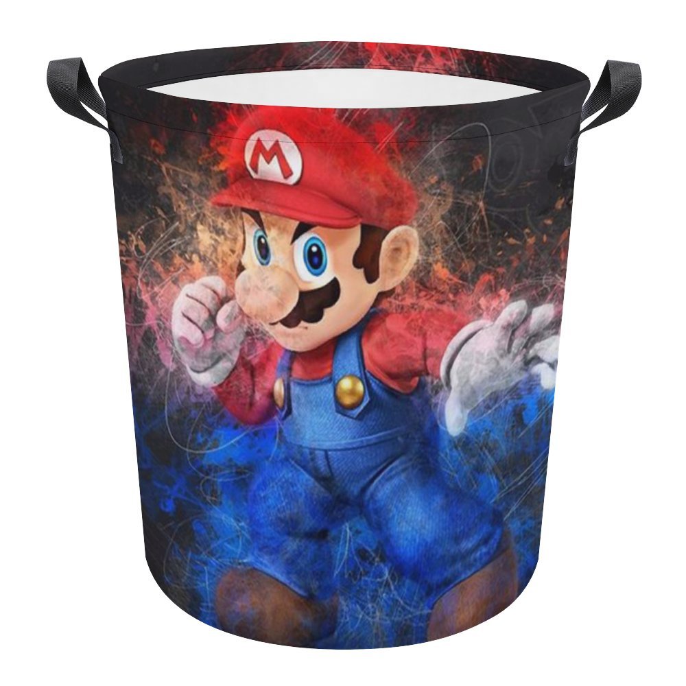 Super Mario Circular Laundry Hamper Foldable Large Storage Baskets ...