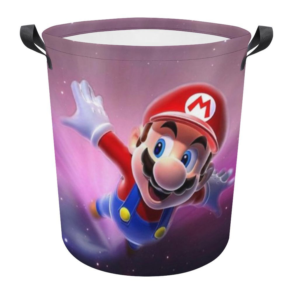 Super Mario Circular Laundry Hamper Foldable Large Storage Baskets ...