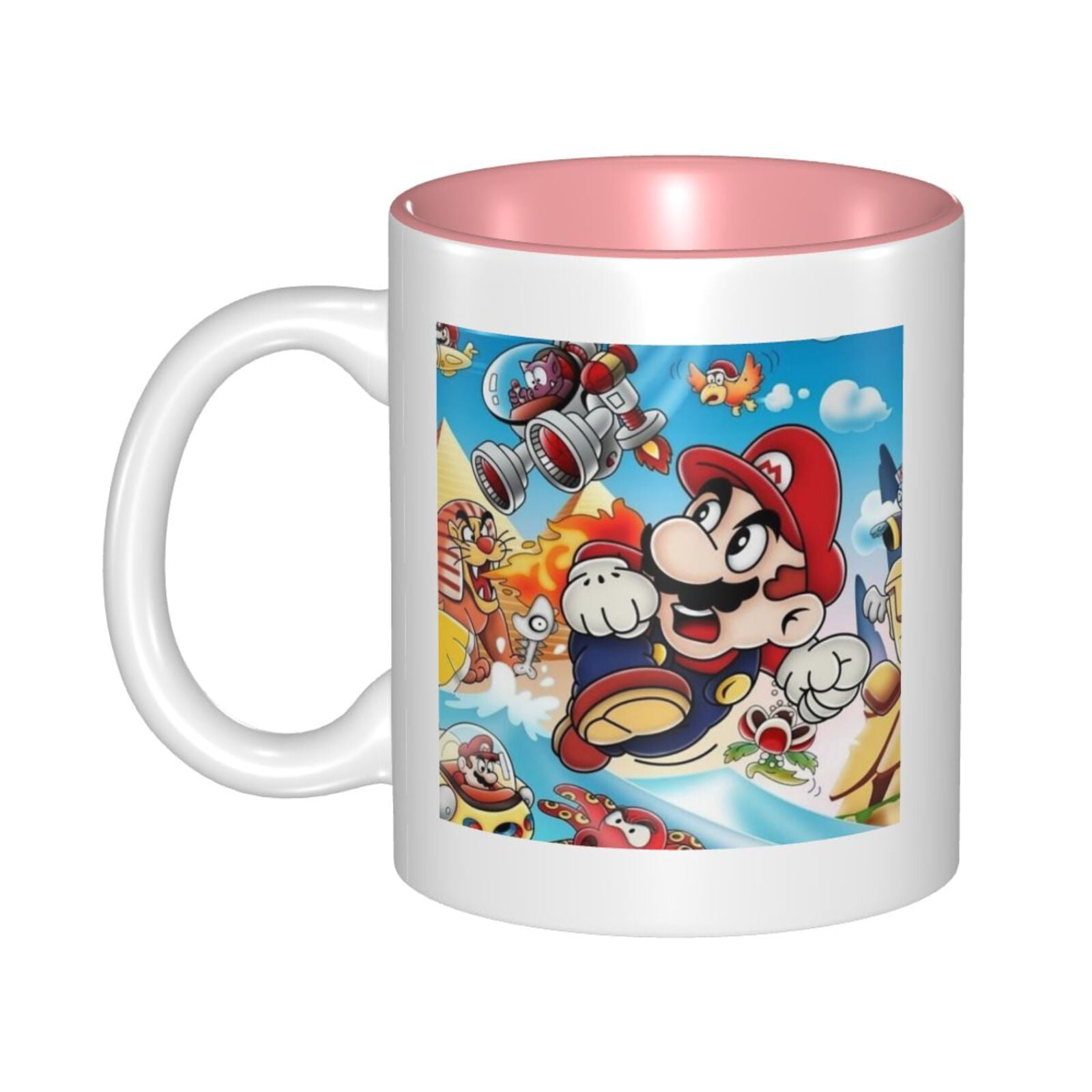 Super Mario Coffee Mug Fun Mugs Pink - Walmart.com