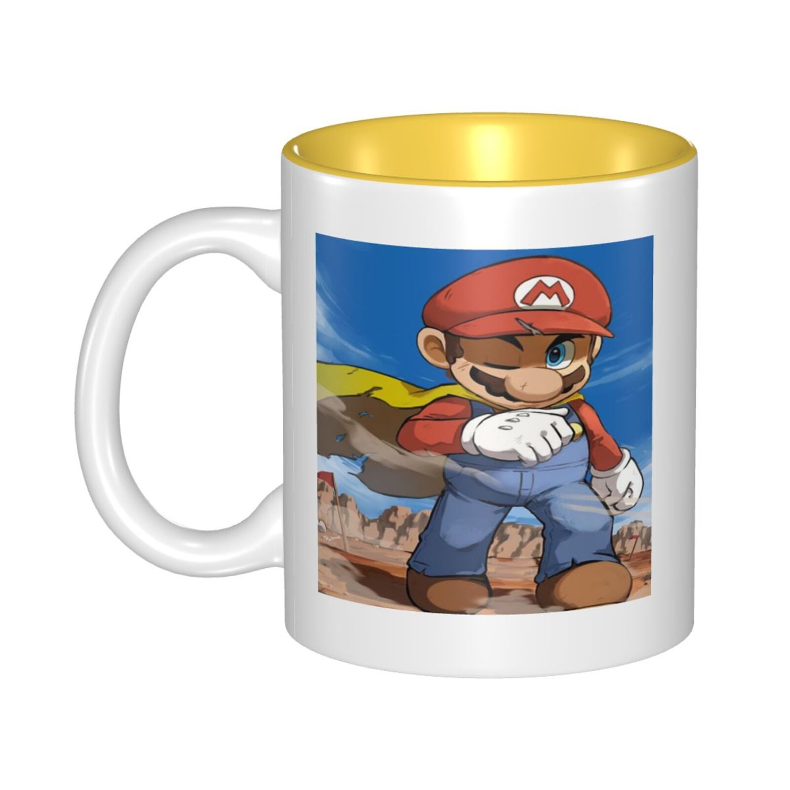 Super Mario Coffee Mug Fun Mugs Yellow - Walmart.com