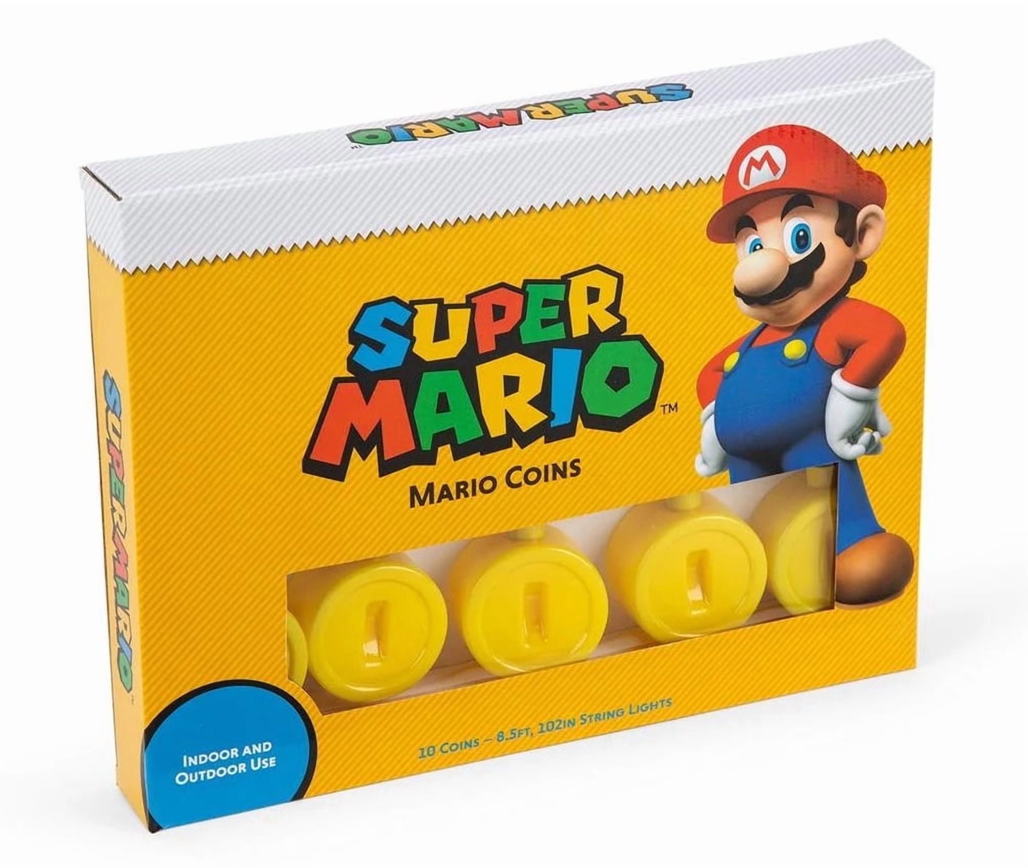 Super Mario Coin 8-ft Holidays Christmas String Lights (10 Coins, 8.5 ...