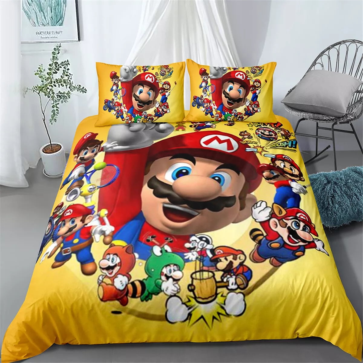 Super Mario Collection Cartoon Bedding Set Cute Bedding Set for Boys ...