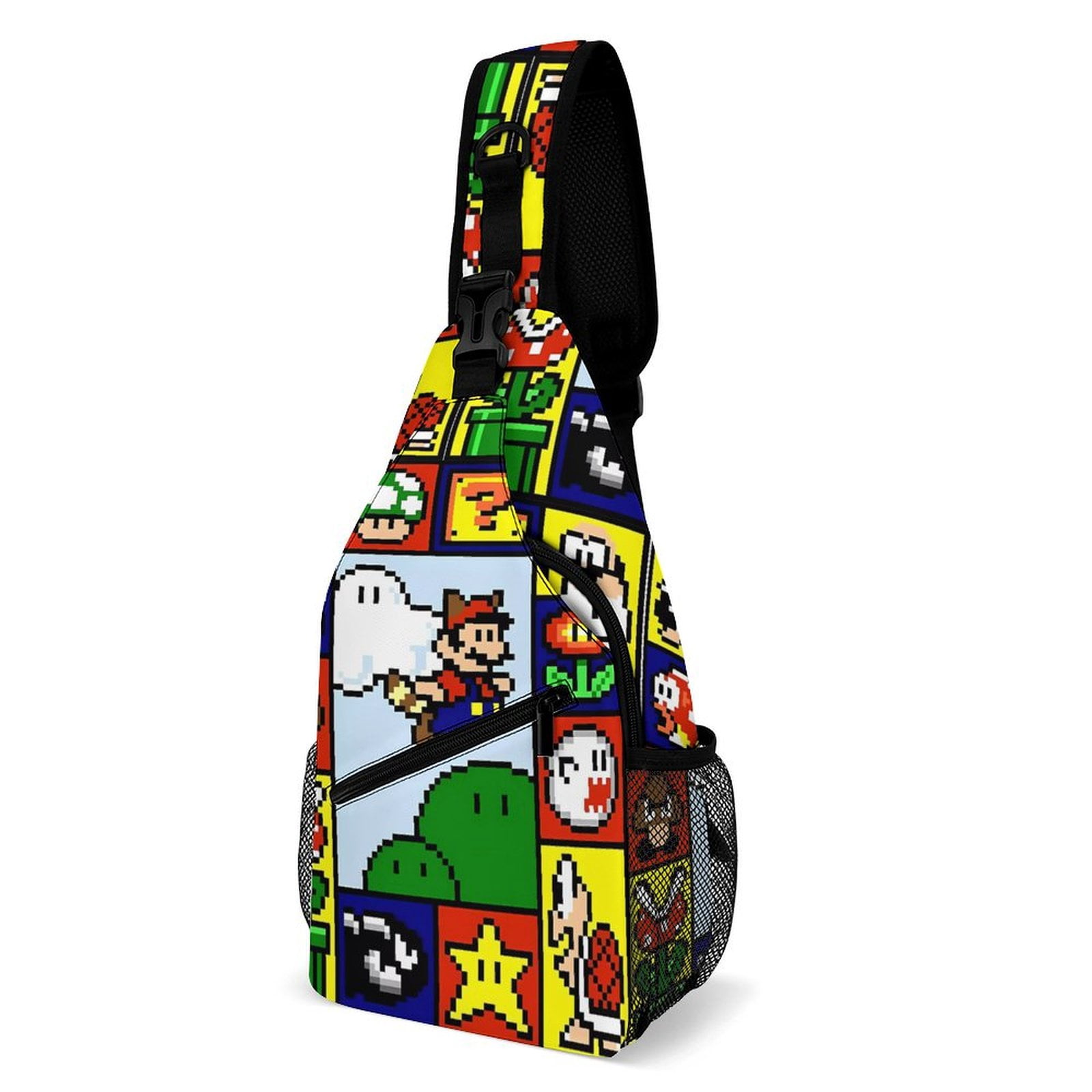 Super_Mario Crossbody Backpack For Men Women Sling Bag Cartoon Chest ...