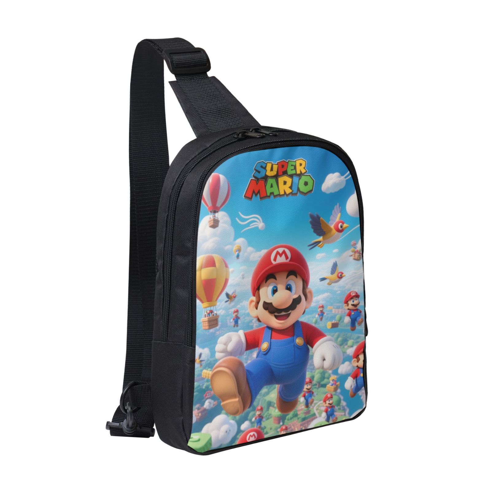 Super Mario Crossbody Sling Bag With Dual Zipper Compartments, Hiking ...