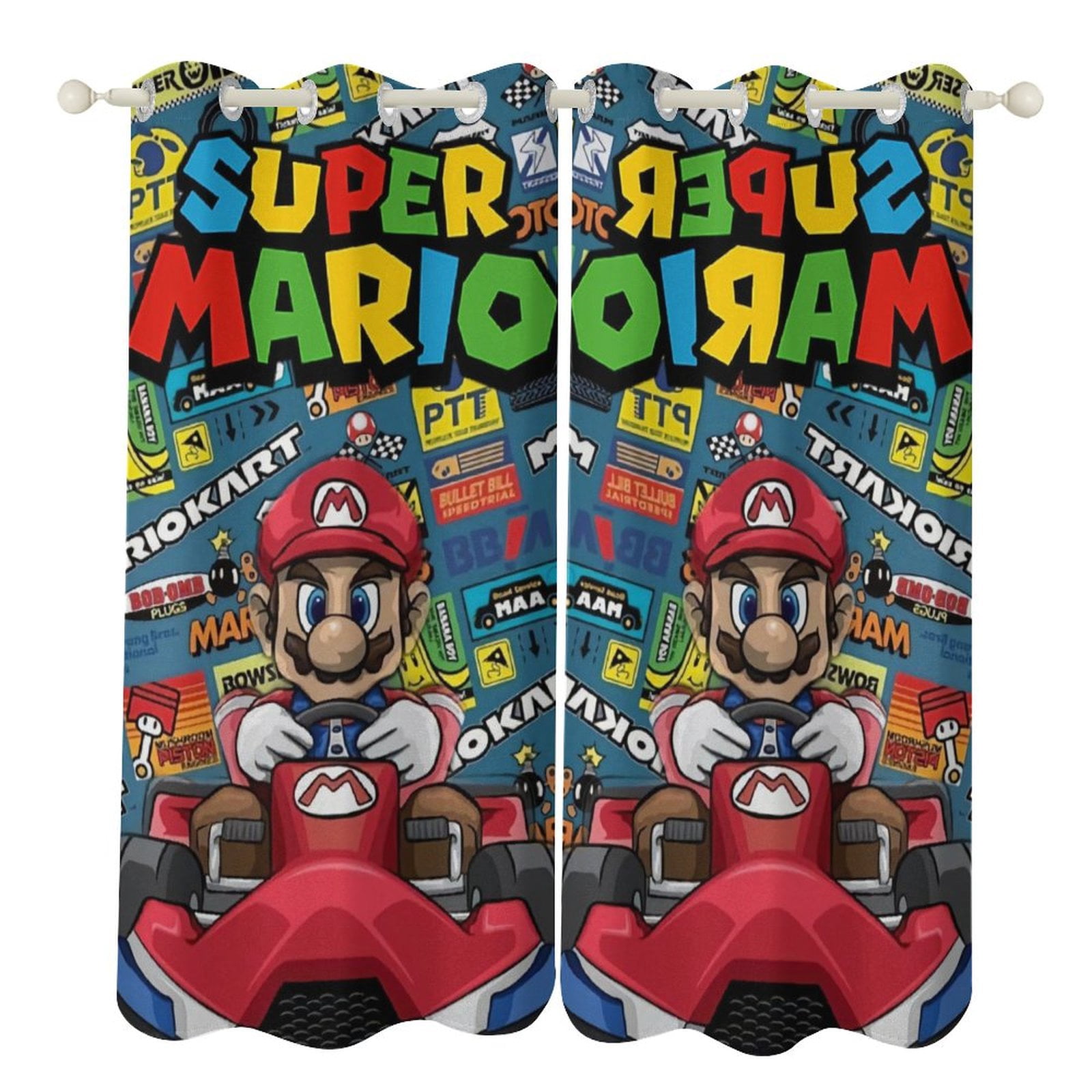 Super-Mario Curtains 72 Inch,Blackout Curtains,Cartoon Curtains for ...
