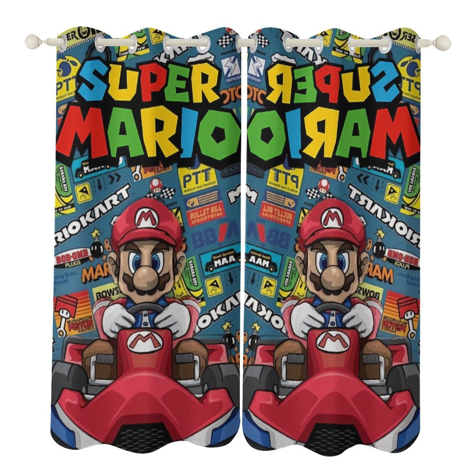 Super-Mario Curtains 84 Inch,Blackout Curtains,Cartoon Curtains for ...
