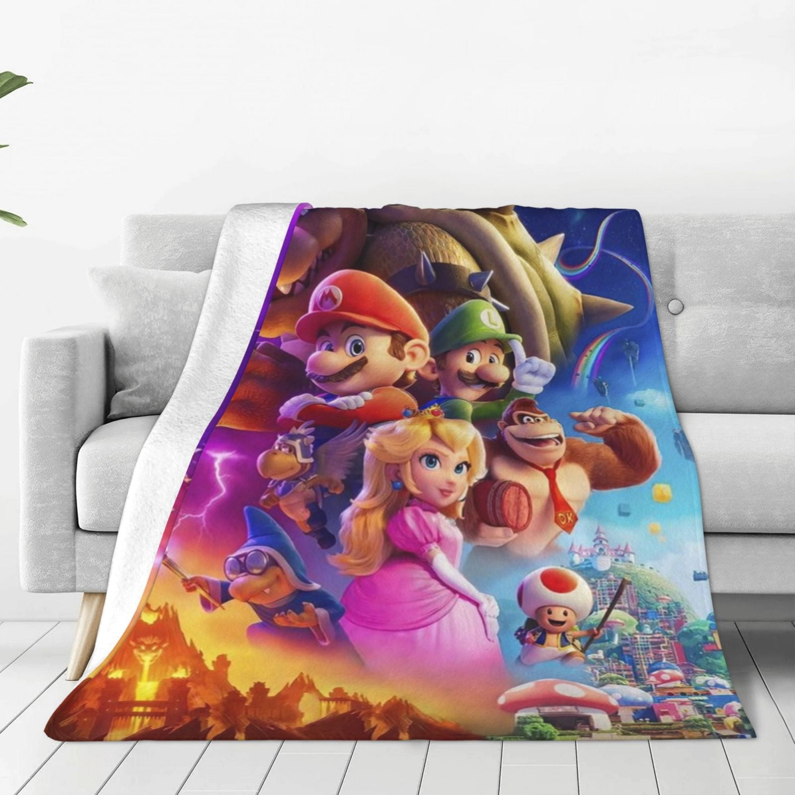 Super Mario Cute Anime Blanket, Gifts For Girls And Boys, Super Soft ...