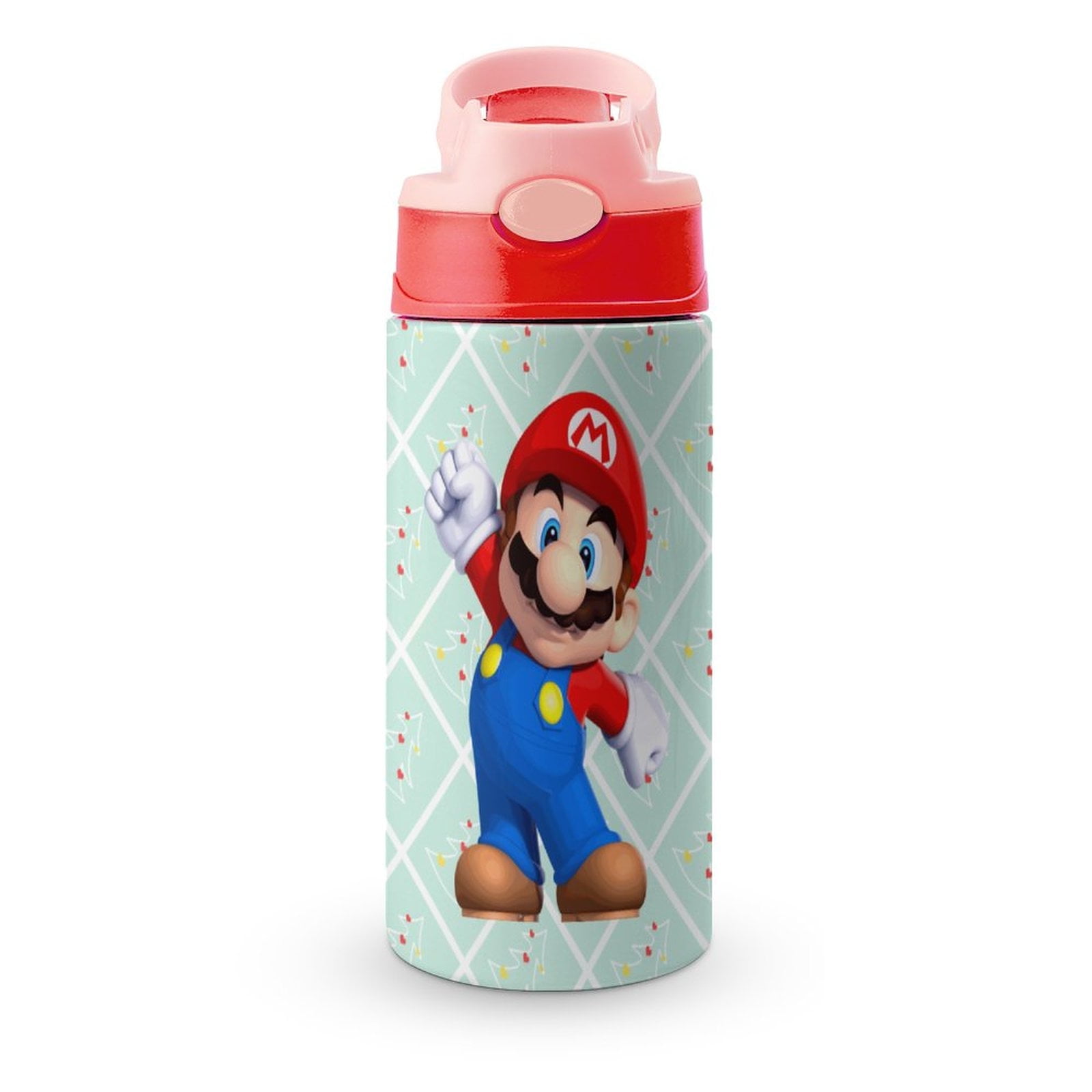 Super Mario Cute Kid's Insulated Water Bottle With Straw Vacuum ...