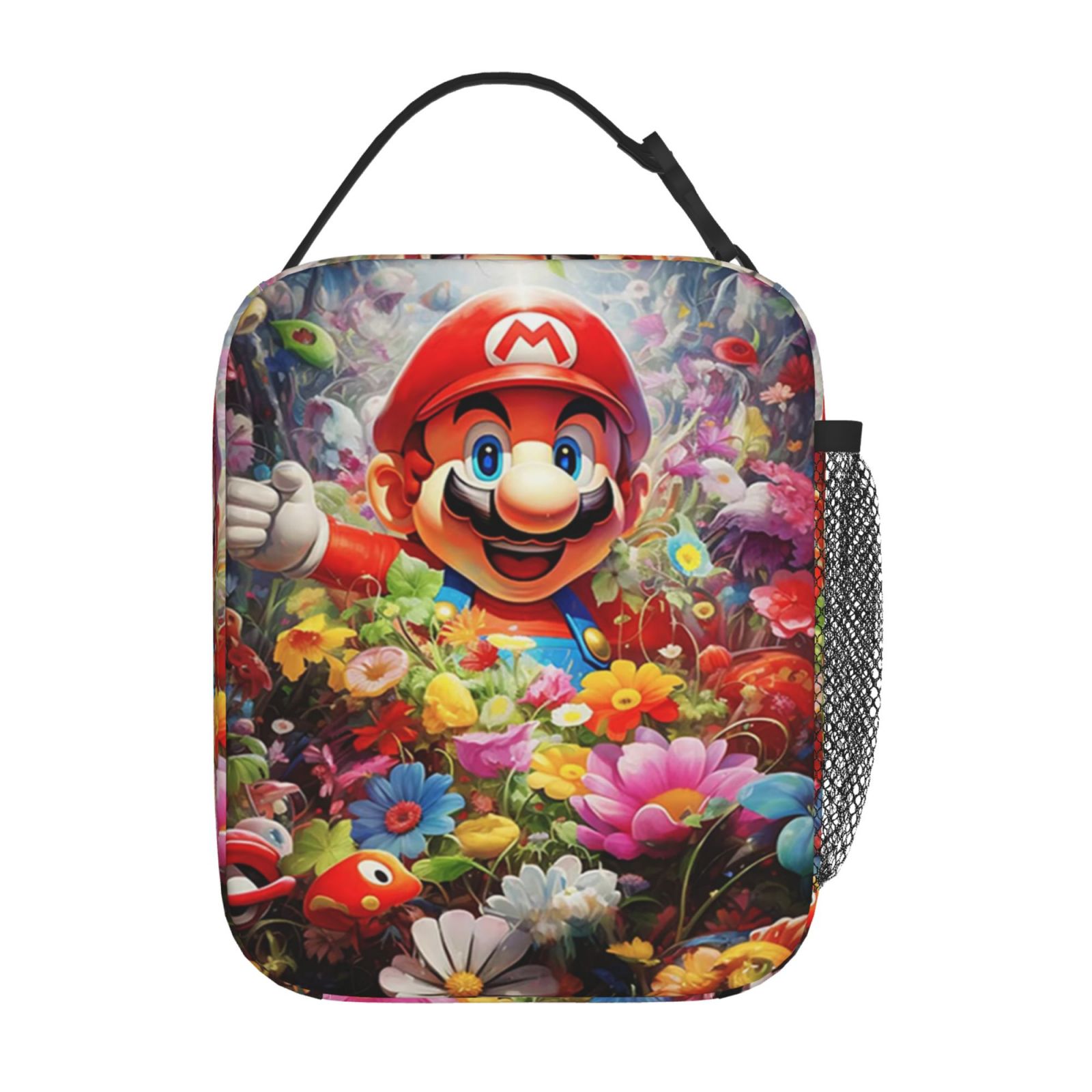 Super Mario Cute Lunch Bag Insulated Tote Cooler Lunch Box Reusable ...