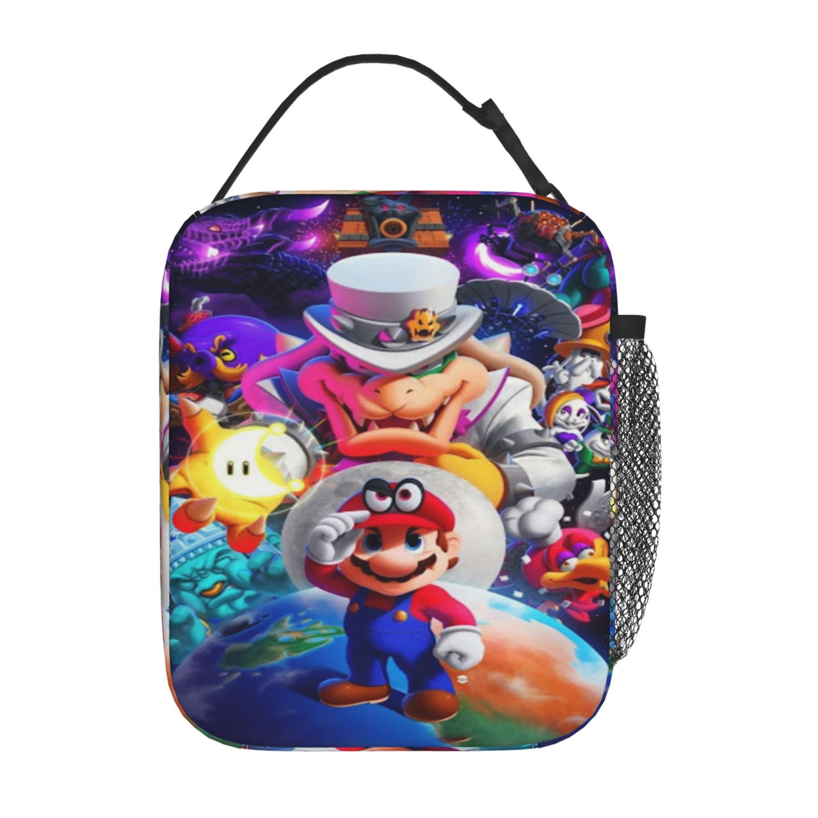 Super Mario Cute Lunch Bag Insulated Tote Cooler Lunch Box Reusable ...