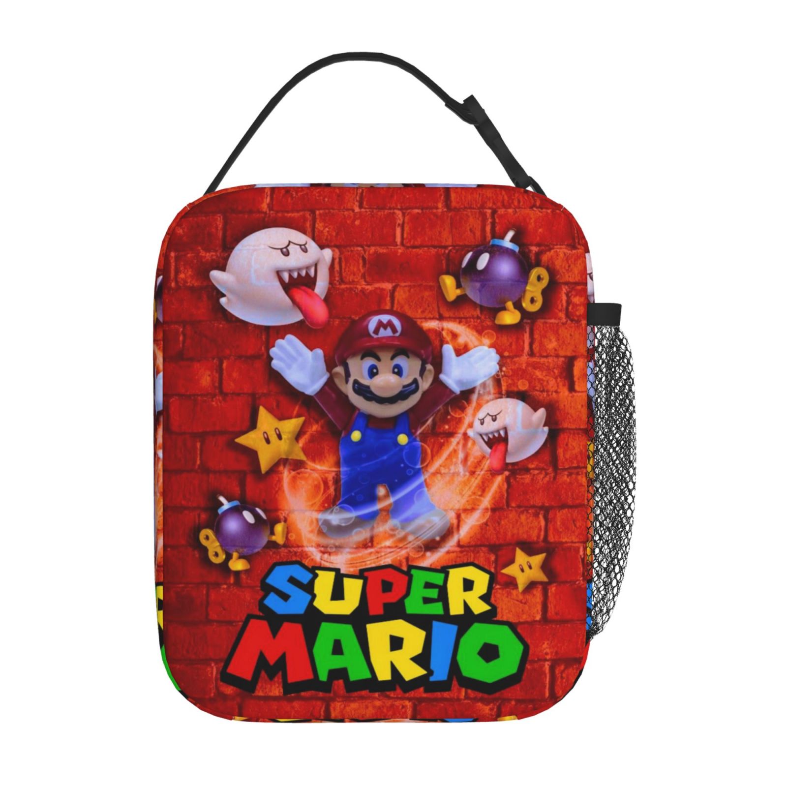 Super Mario Cute Lunch Bag Insulated Tote Cooler Lunch Box Reusable ...