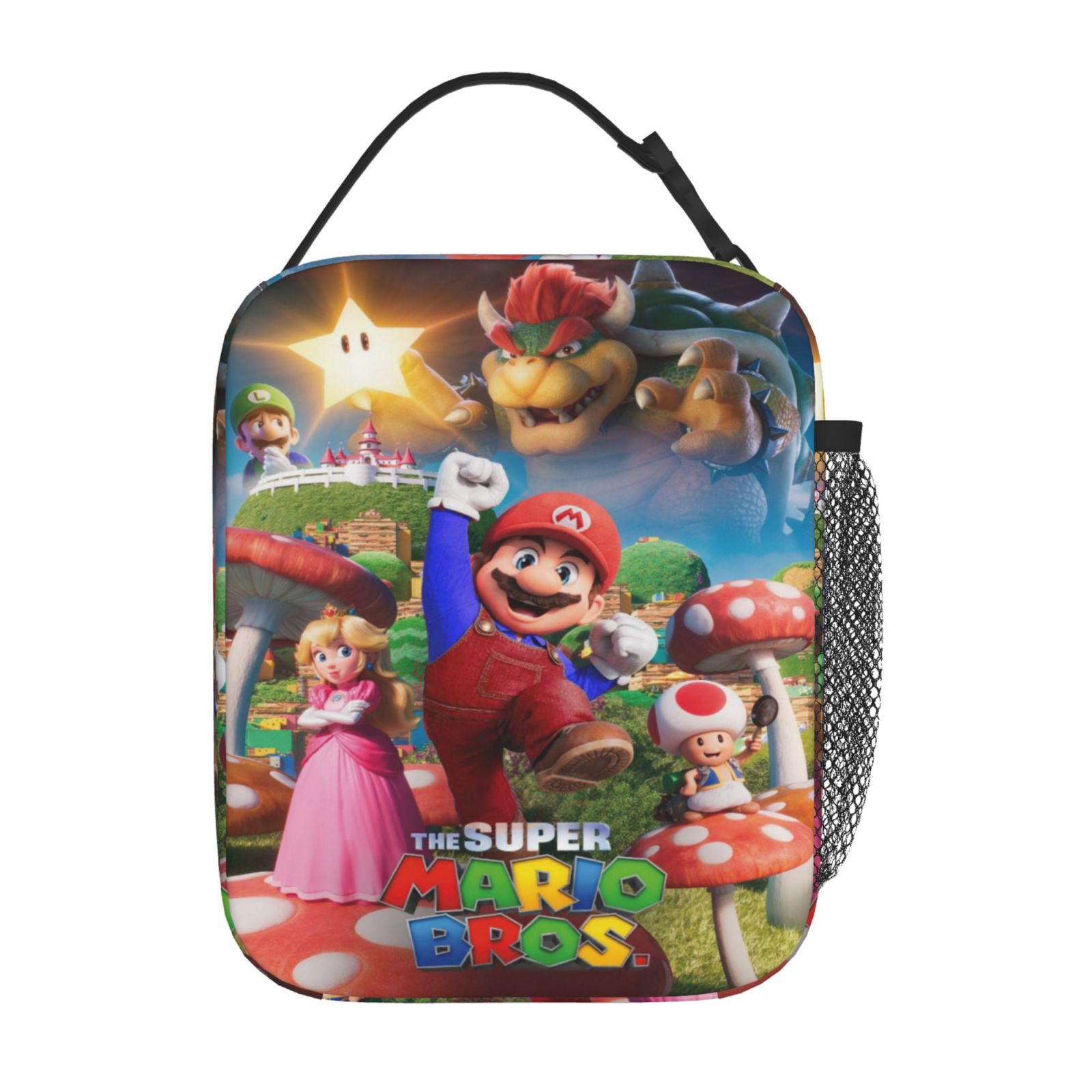 Super Mario Cute Lunch Bag Insulated Tote Cooler Lunch Box Reusable ...