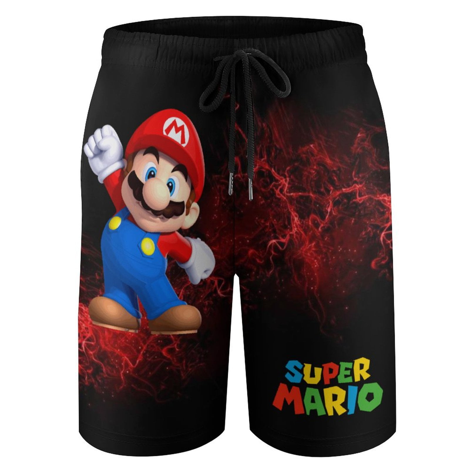 Super Mario Cute Super Mario Logo Teen Board Shorts Summer Boy's Swim ...