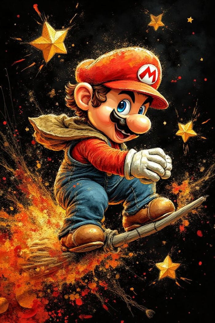 Super Mario DIY Full Drill Diamond Dots Paintings Picture Arts Craft ...