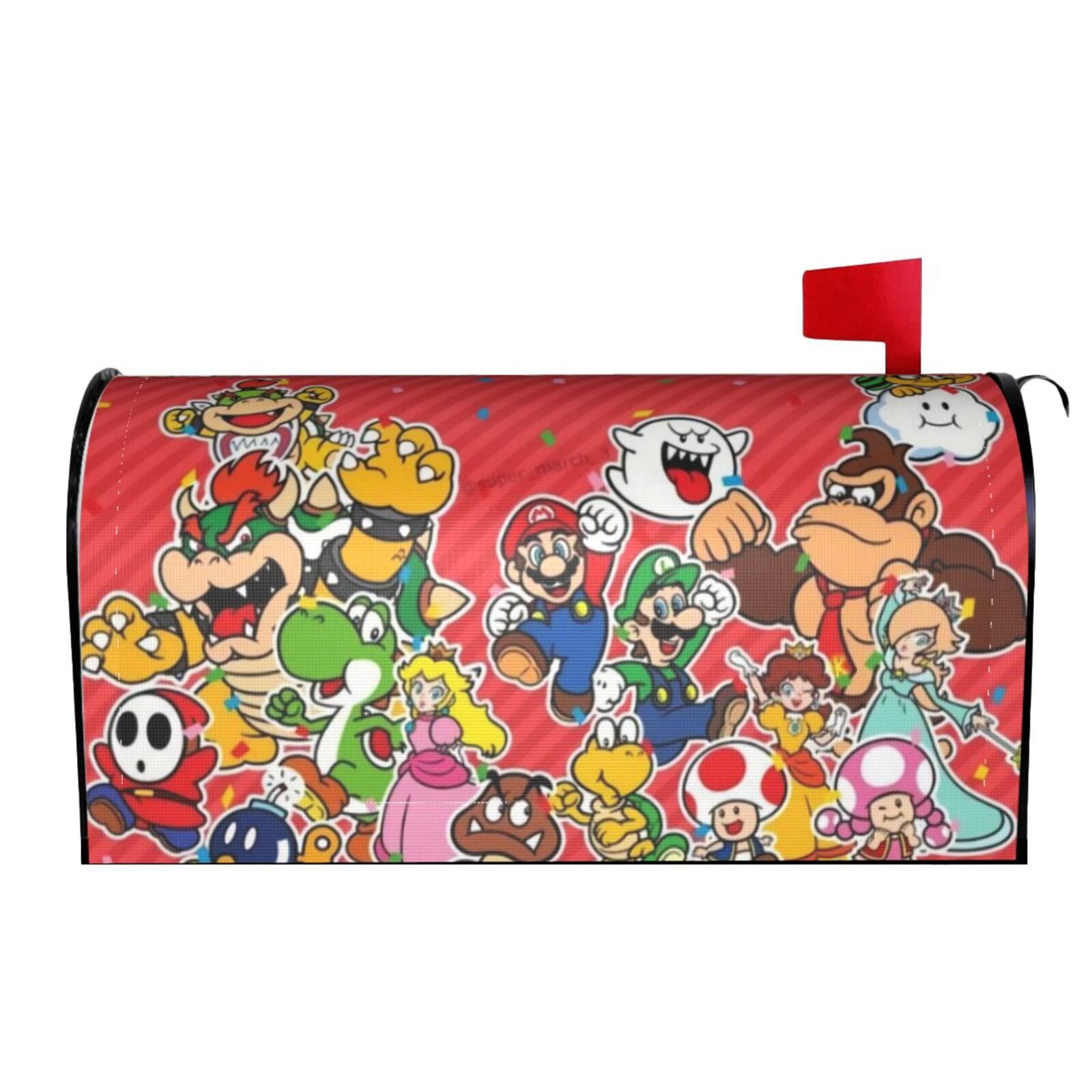 Super Mario Day Cartoon Character Mailbox Cover Magnetic Standard Size ...
