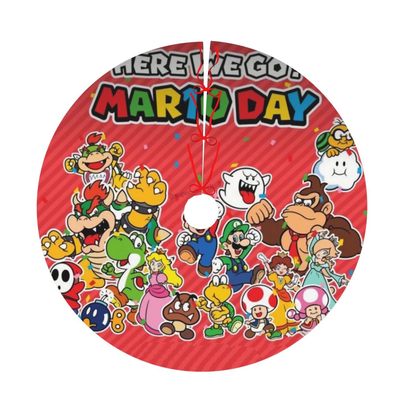 Super-Mario Day Christmas Tree Skirt 36 Inch,Soft and Funny Merry ...