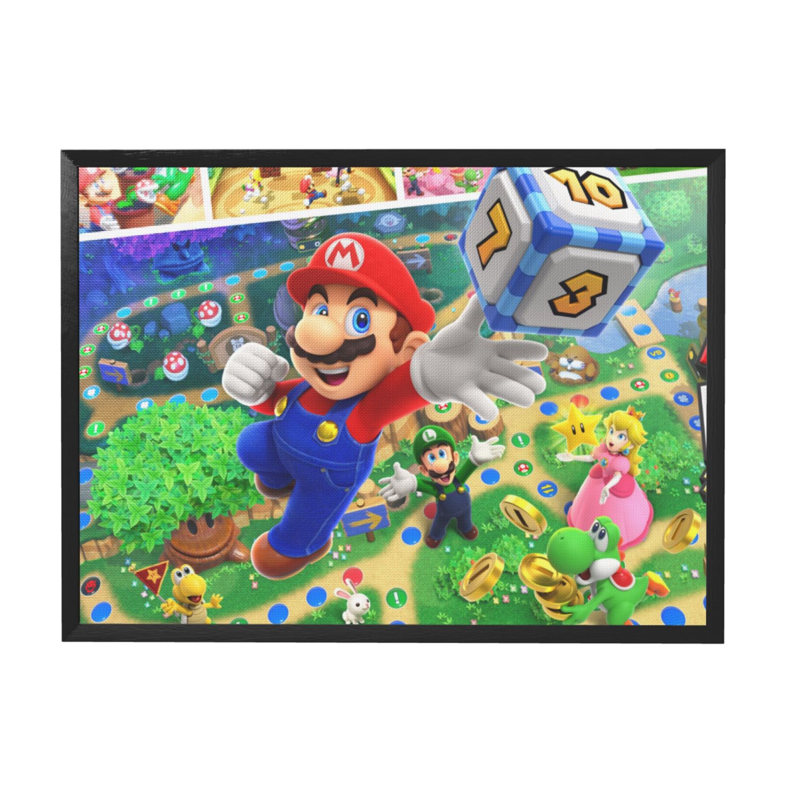 Super Mario Decor Wall Art - Cartoon Framed Decorative Painting Wall ...