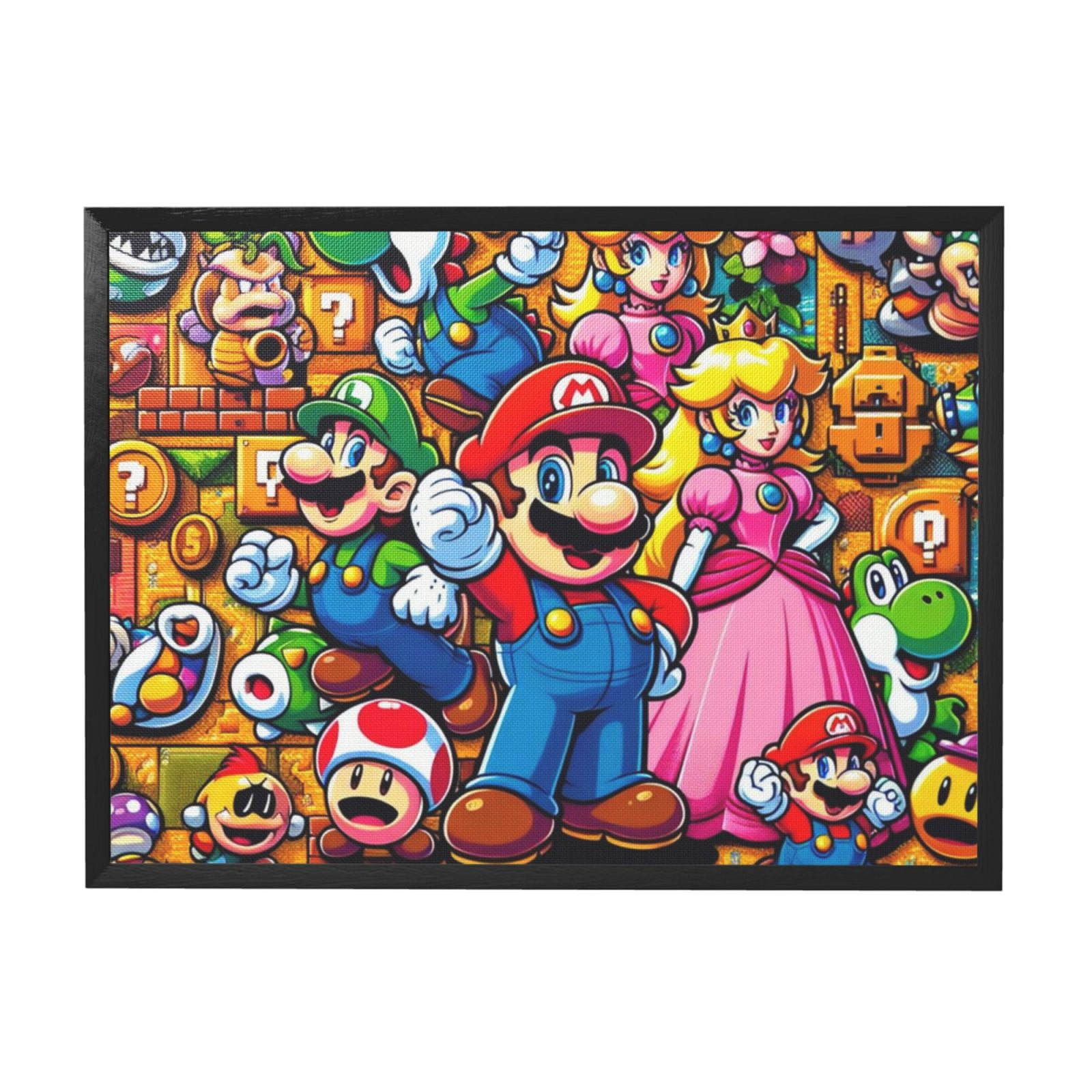 Super Mario Decor Wall Art - Cartoon Framed Decorative Painting Wall ...