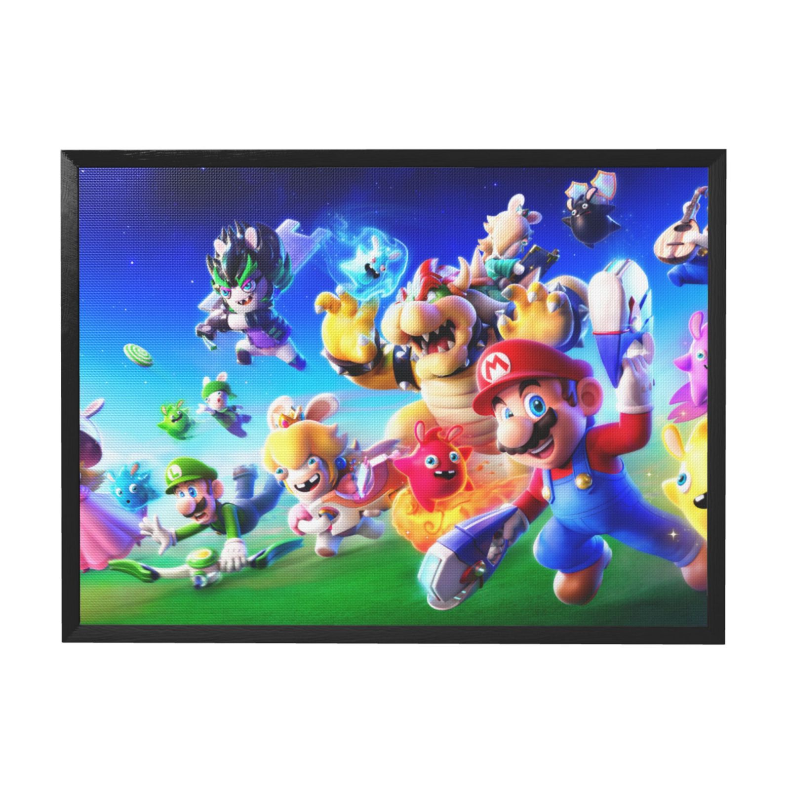 Super Mario Decor Wall Art - Cartoon Framed Decorative Painting Wall ...