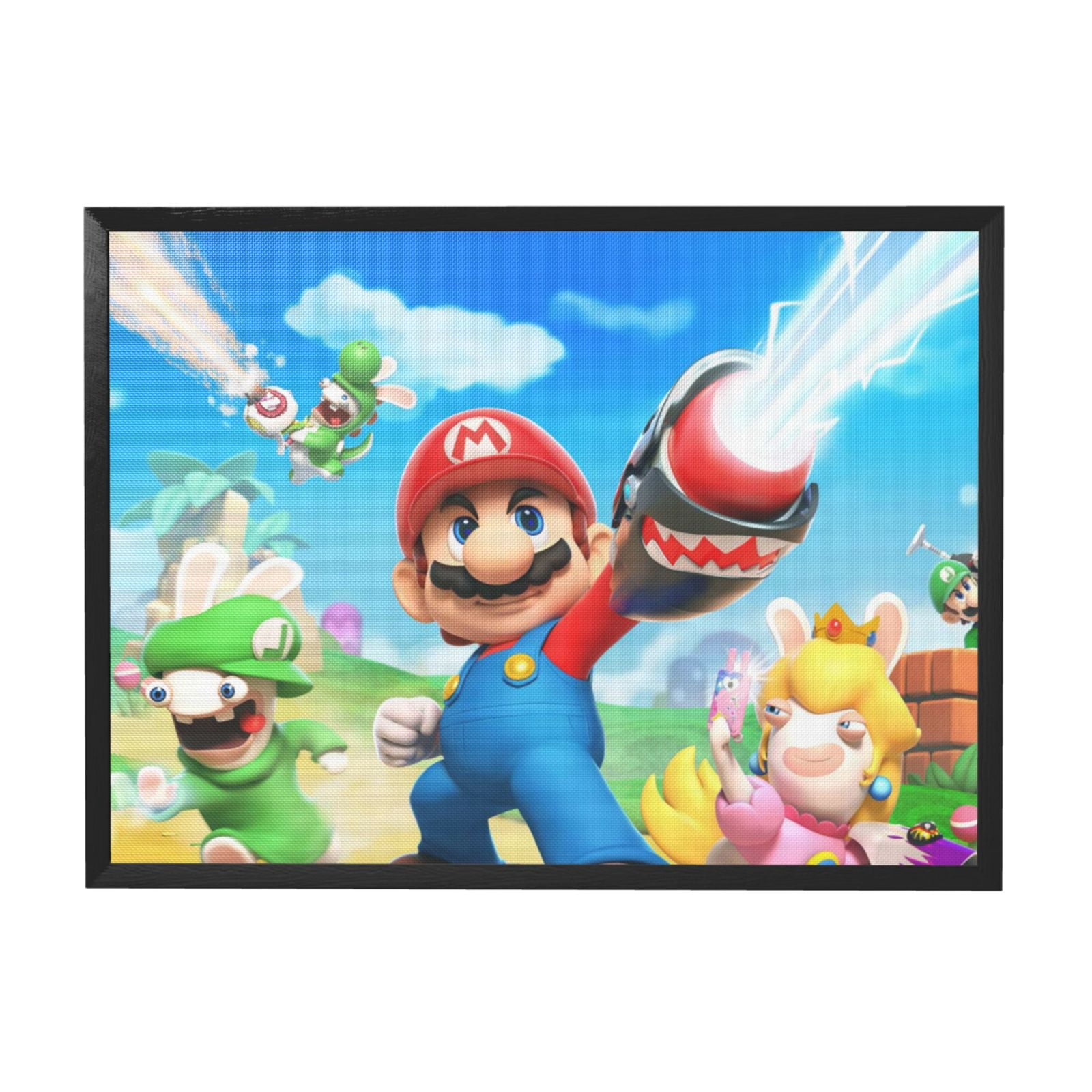 Super Mario Decor Wall Art - Cartoon Framed Decorative Painting Wall ...