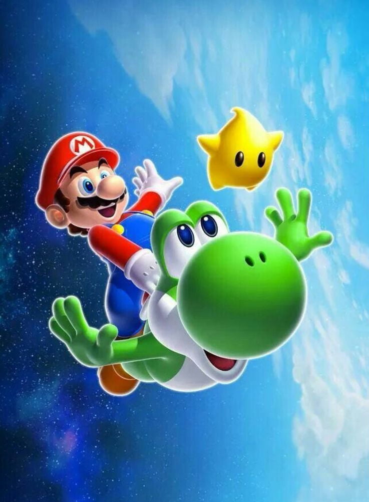 Super Mario Diamond Painting Kits for Adults, Yoshi DIY 5D Diamond Art ...