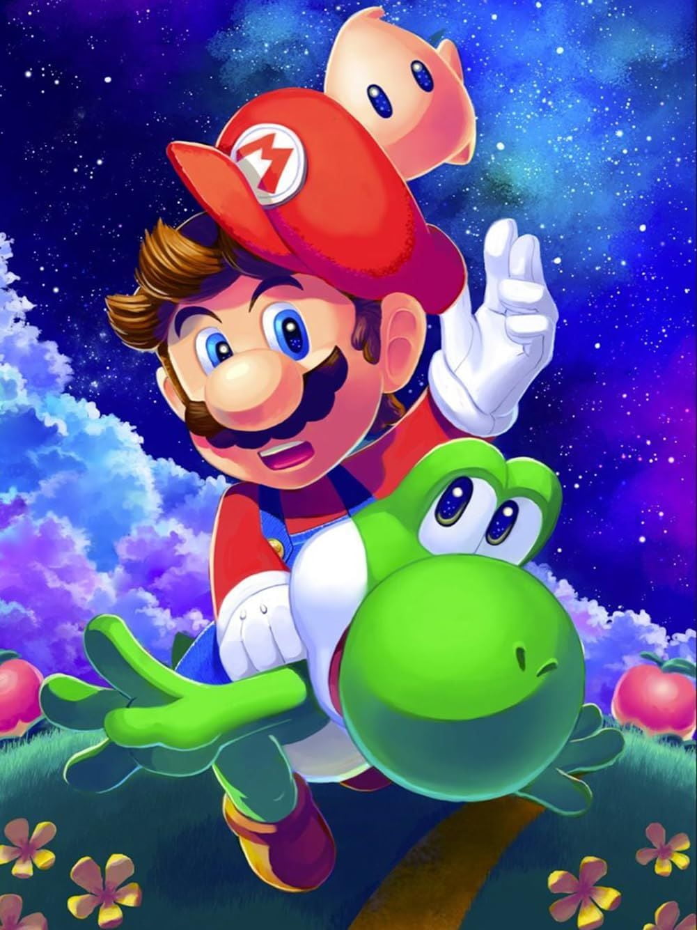 Super Mario Diamond Painting by Number Kits for Adult's,5D DIY Jack and ...