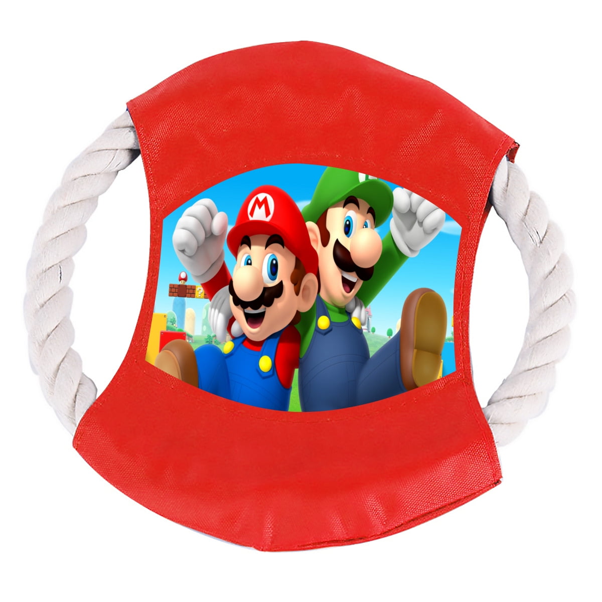 Super Mario Dog Toys Flying Disc Rope Toy Chew Toys for Dogs Flying ...