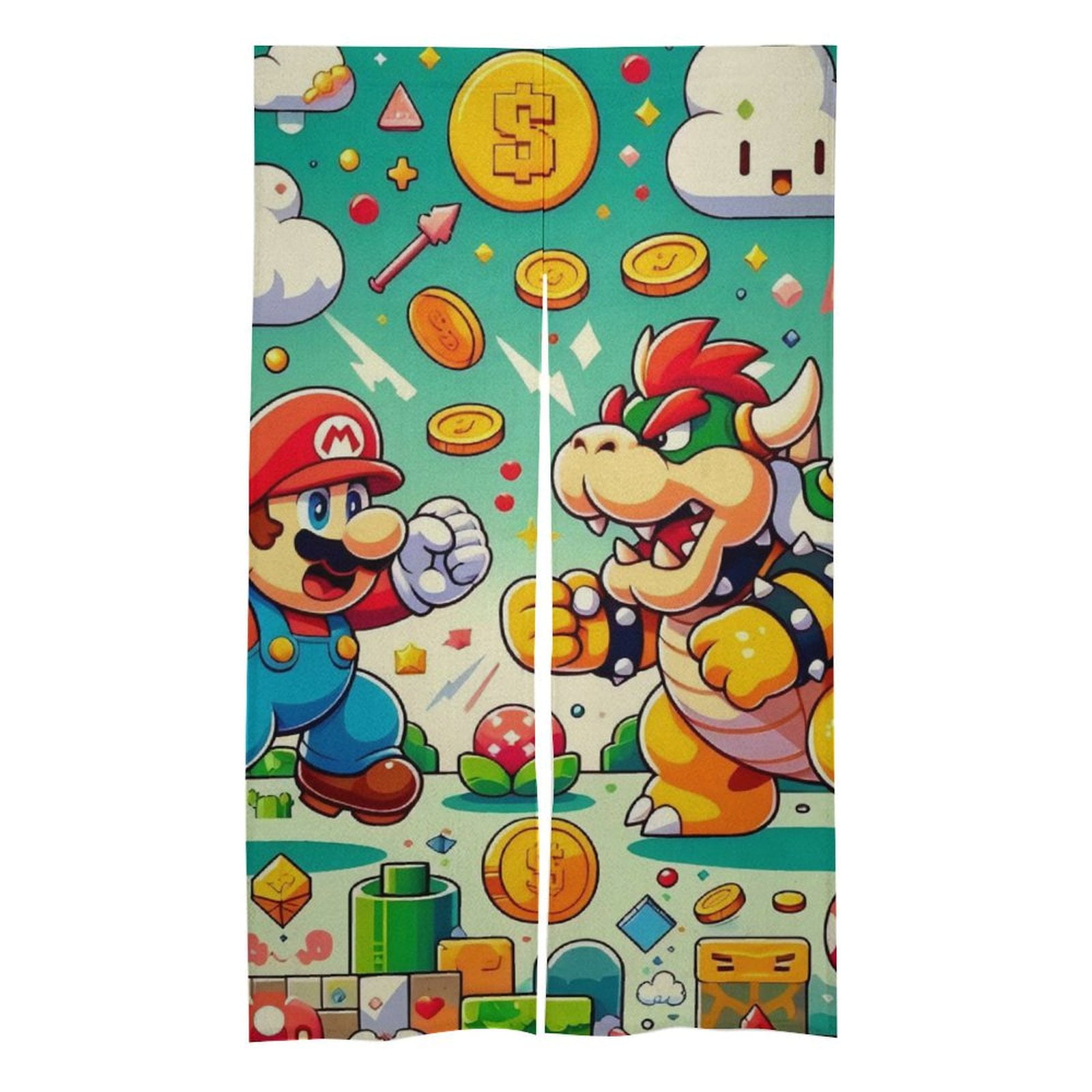 Super Mario Door Curtain Cartoon Door Curtain Blackout Curtain Cute ...