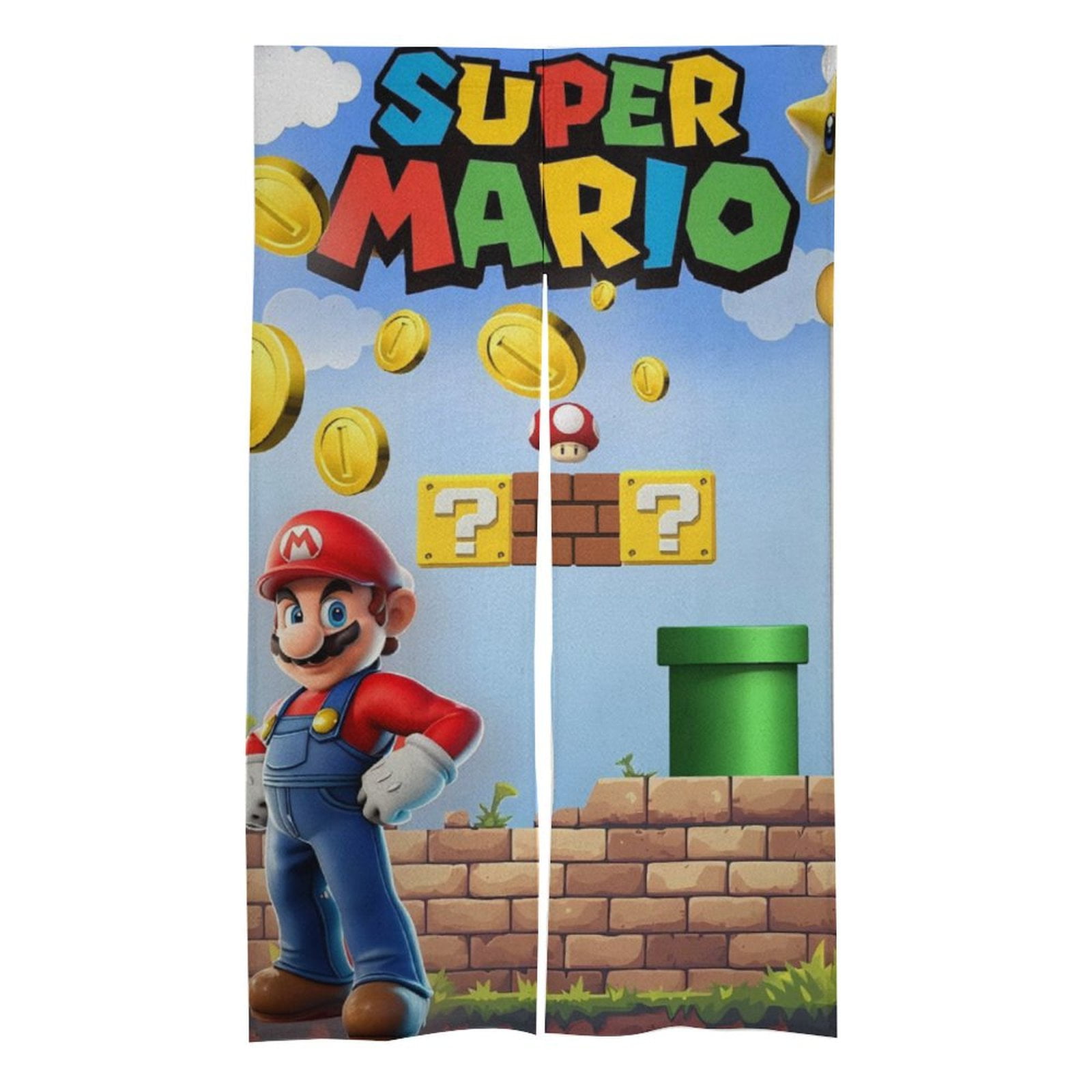 Super Mario Door Curtain Cartoon Door Curtain Blackout Curtain Cute ...