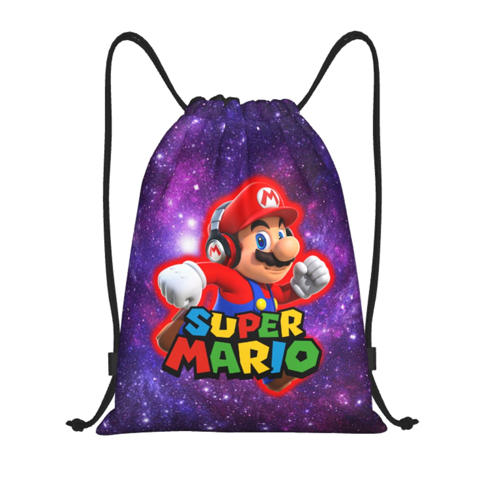 Super-Mario Drawstring Backpack For Adults Youth Unisex Gym Cinch Bags ...