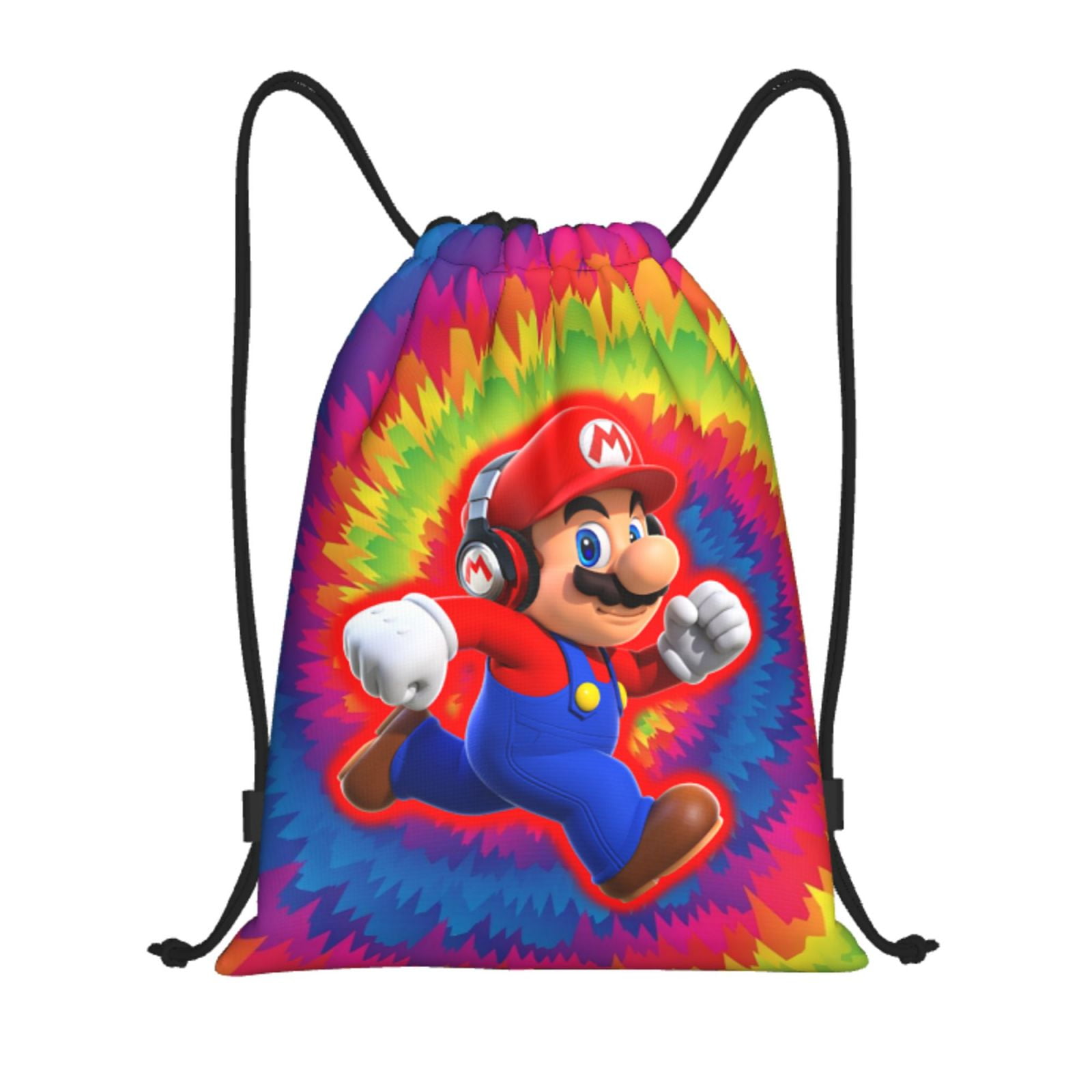 Super-Mario Drawstring Backpack For Adults Youth Unisex Gym Cinch Bags ...