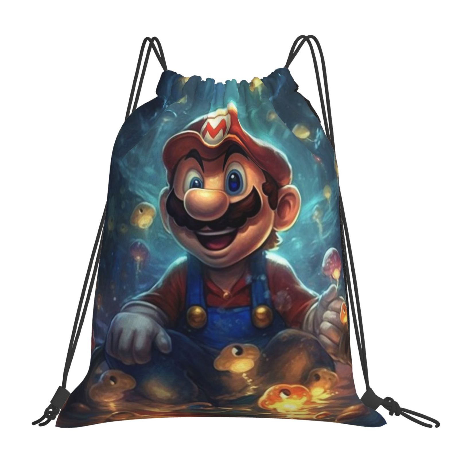 Super Mario Drawstring Backpack Sport Gym Bag For Yoga Swimming Gymsack ...