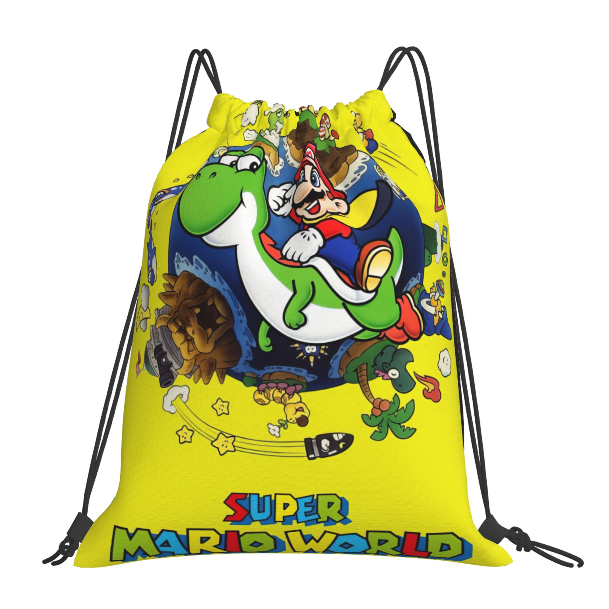 Super Mari-o Drawstring Bags Gym Bag Travel Sling Bag Outdoor Portable ...