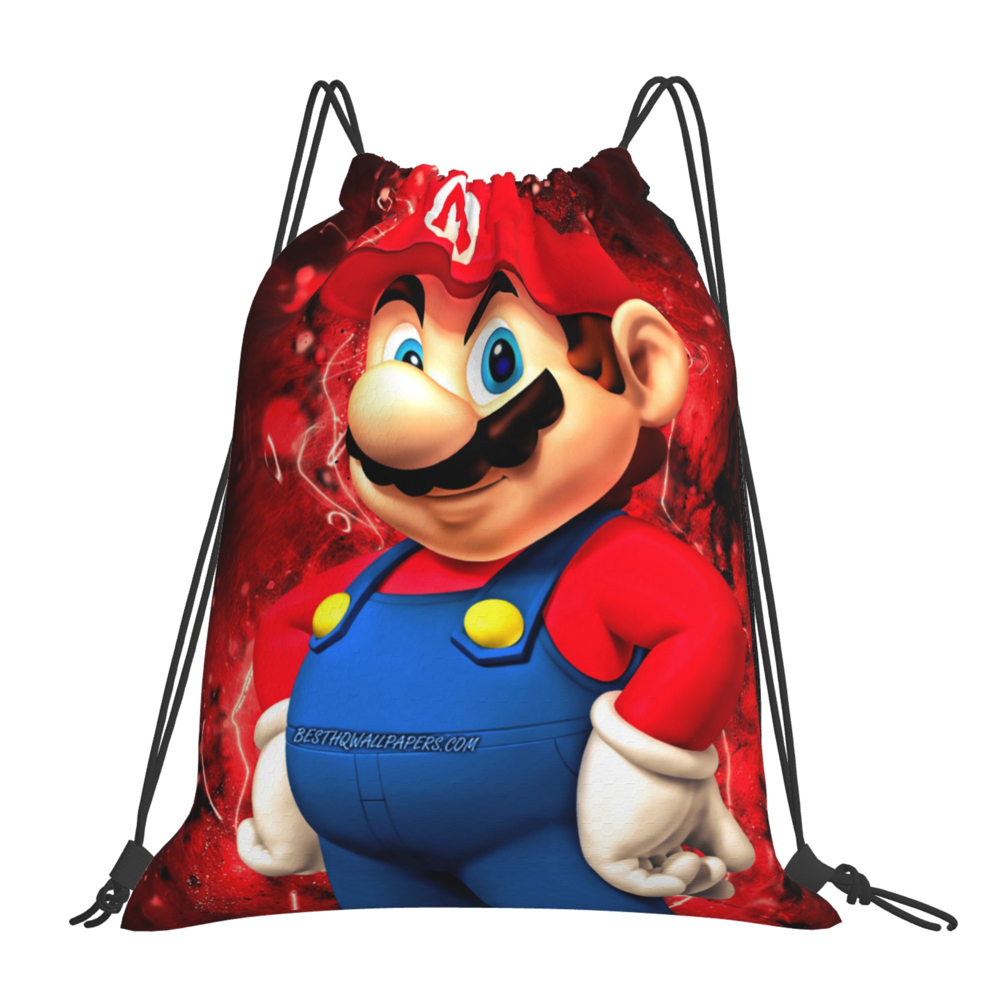 Super Mario Drawstring Bags Gym Bag Travel Backpack Outdoor Backpack ...