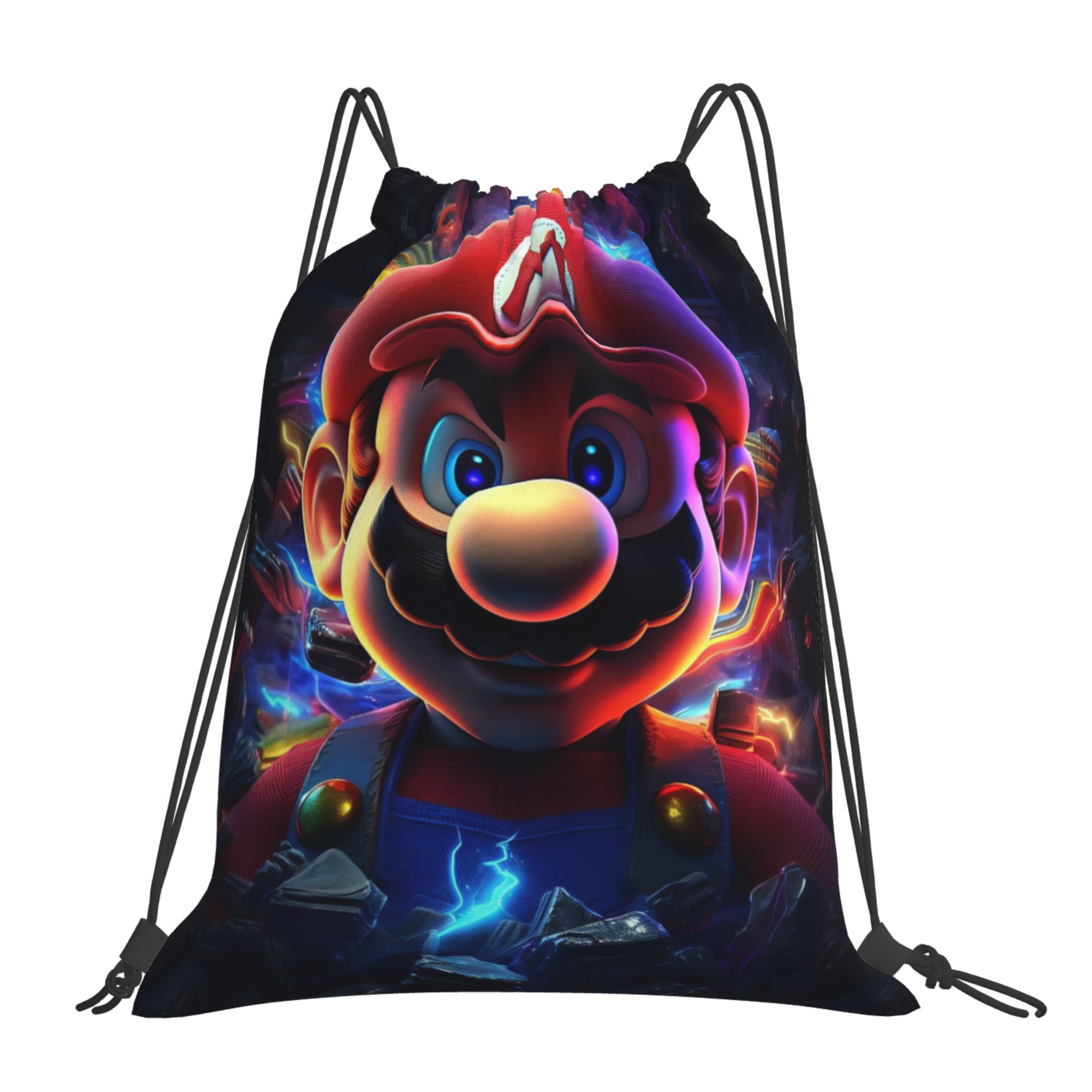 Super Mari-o Drawstring Bags Gym Bag Travel Sling Bag Outdoor Portable ...