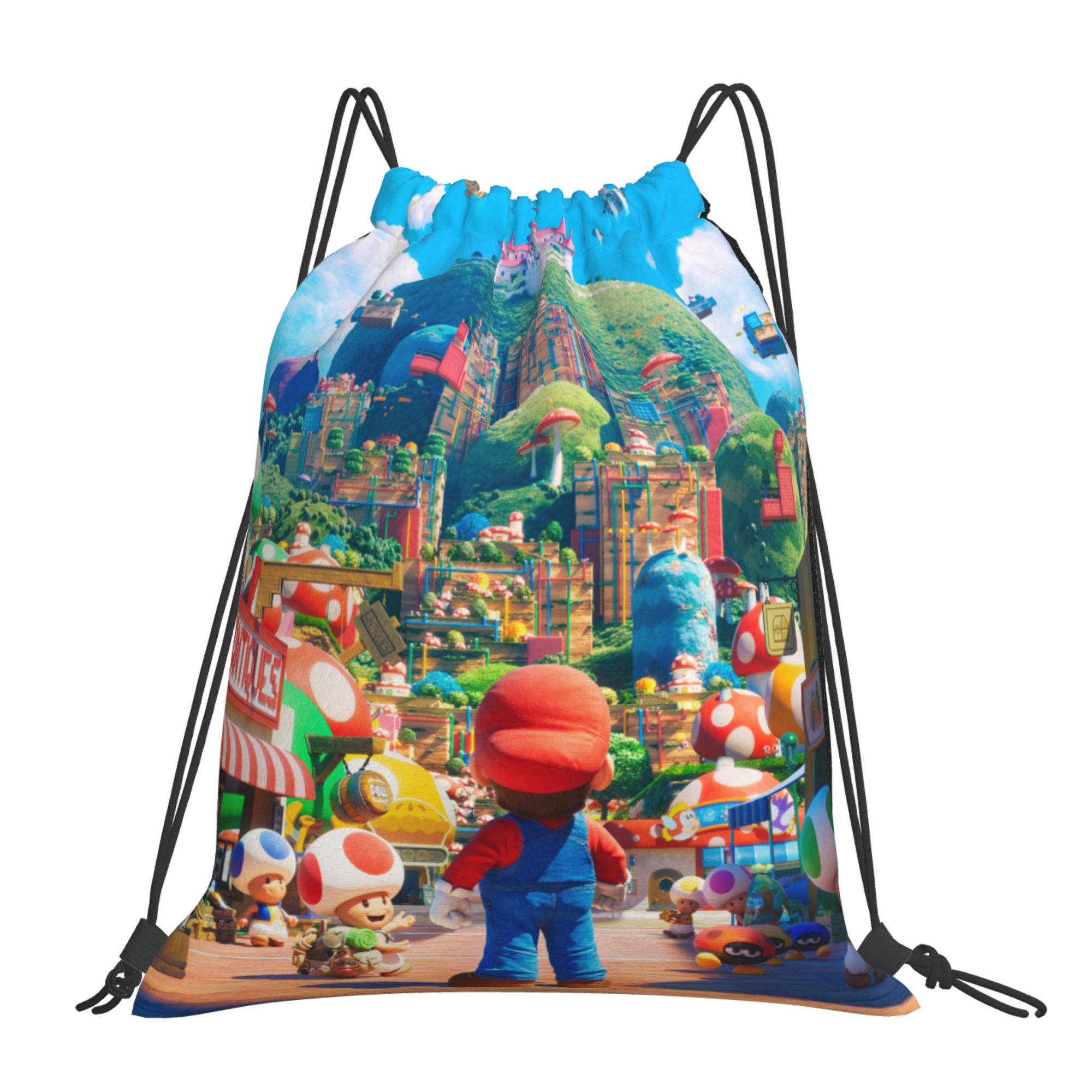 Super Mari-o Drawstring Bags Gym Bag Travel Sling Bag Outdoor Portable ...
