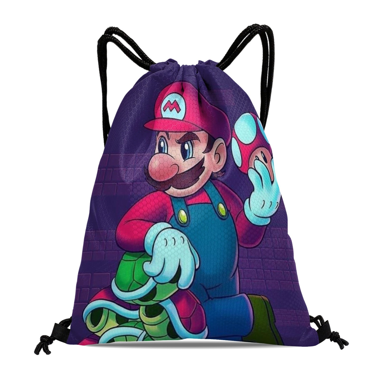 Super Mario Drawstring Gym Bag:Waterproof and perfect for hiking, yoga ...