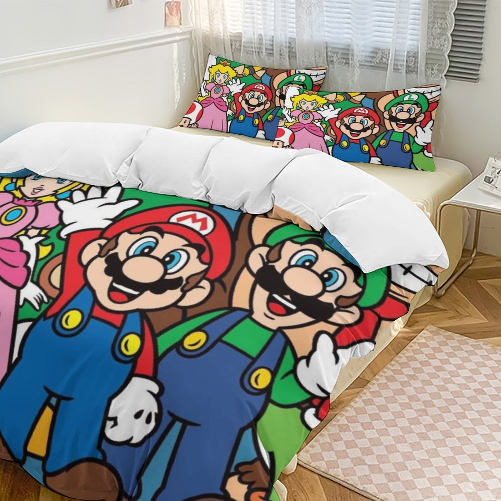 Super Mario Duvet Cover Set 3-Piece Bedding Set Soft Warm And ...