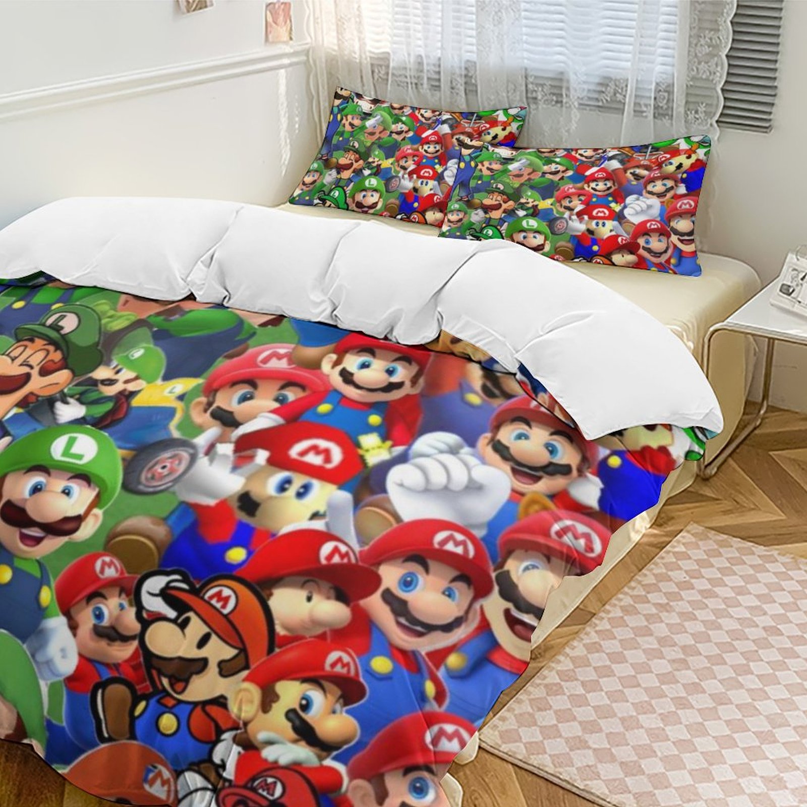Super Mario Duvet Cover Set 3-Piece Bedding Set Soft Warm And ...