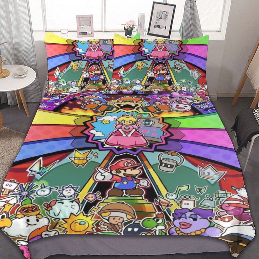 Super Mario Duvet Cover Set 3D Printed Game Bedding Set Ultra Soft and ...