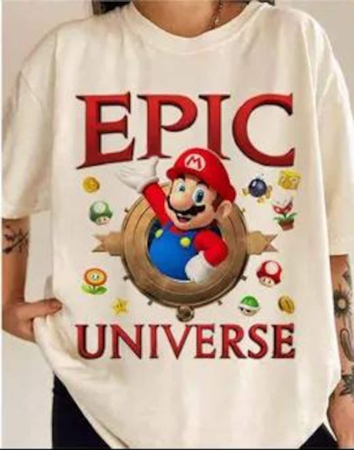 Super Mario Epic Universe T-Shirt, Mario Luigi Princess Peach Epic ...