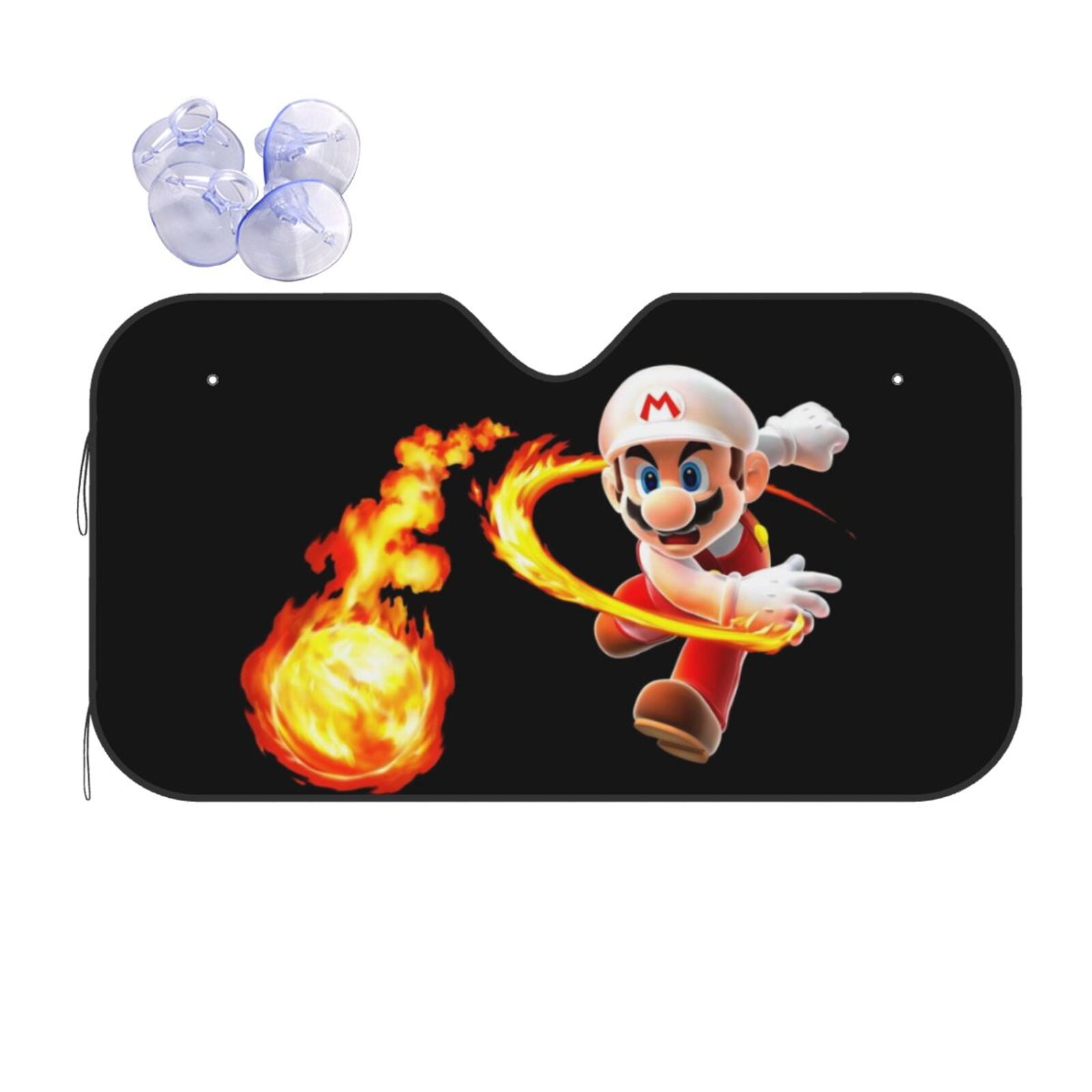Super Mario Fire Foldable Car Windshield Sunshade Automotive Front ...
