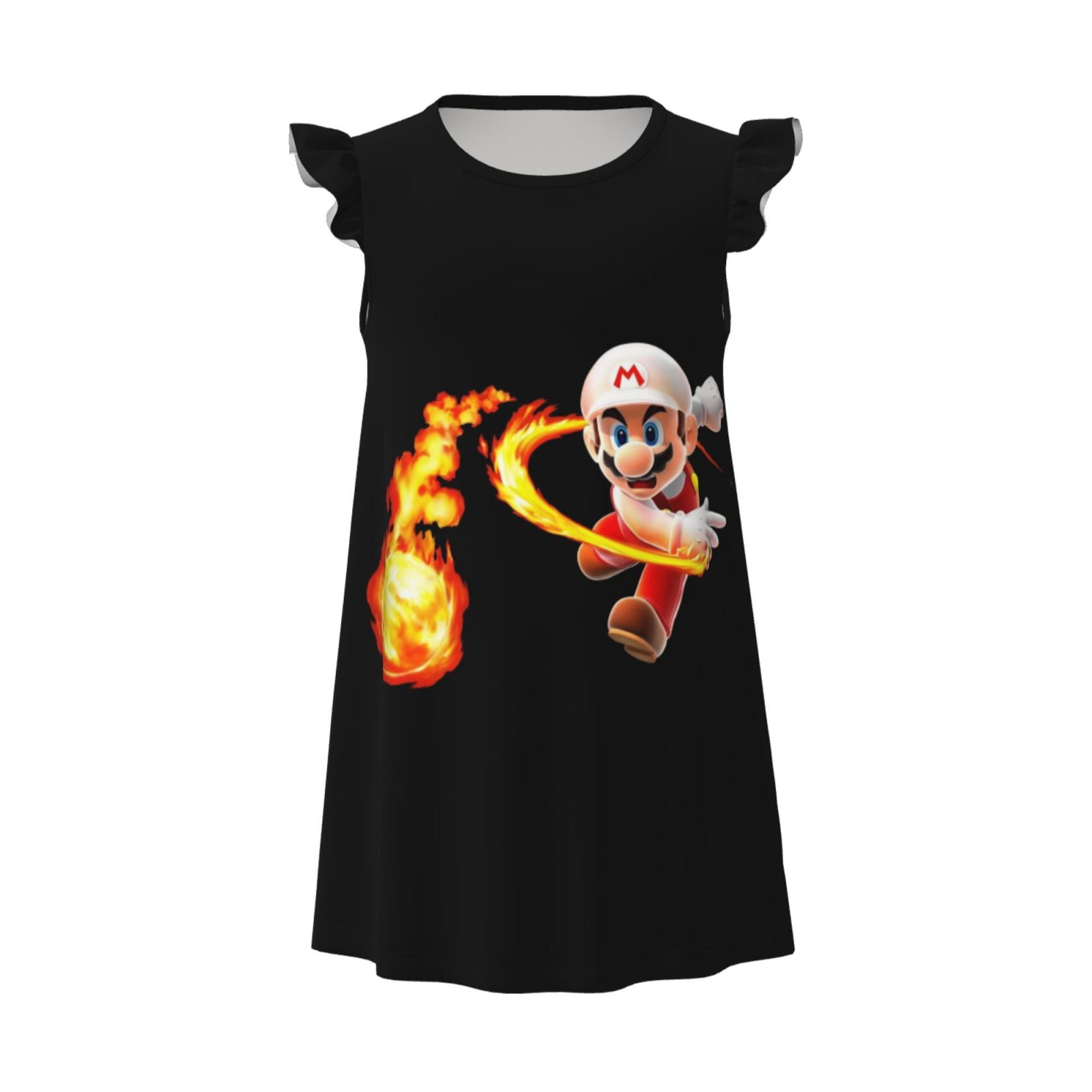 Super Mario Fire Girls Nightgowns Pajamas Dress Summer Soft Sleepwear ...